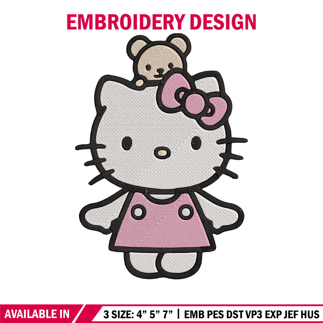 Hello kitty pink Embroidery Design, Hello kitty Embroidery, | Inspire ...