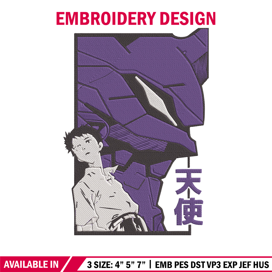 Ikari Shinji Embroidery Design, Evangelion Embroidery, Embro | Inspire ...