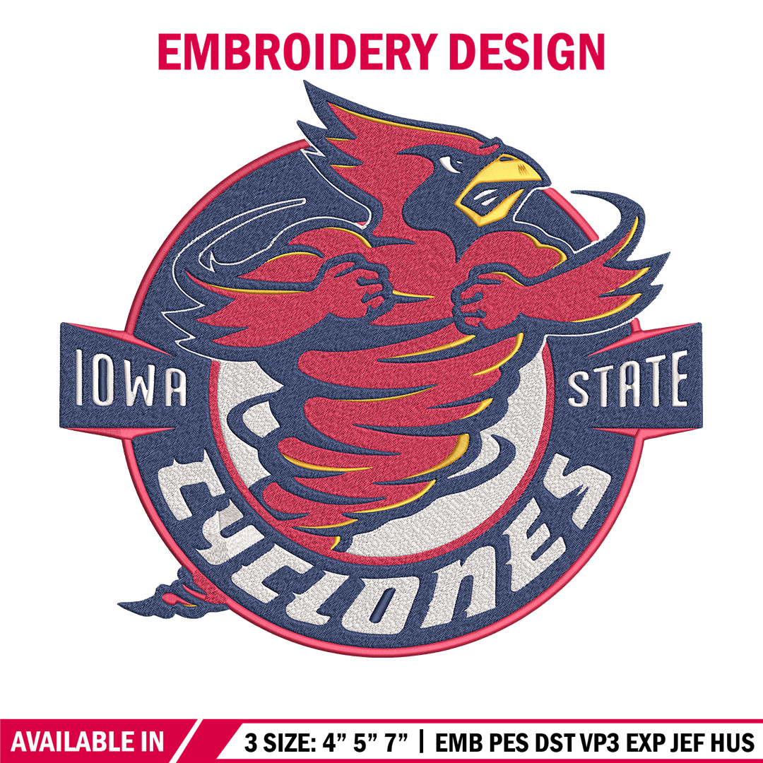 Iowa State logo embroidery design, Sport embroidery, logo sp | Inspire ...