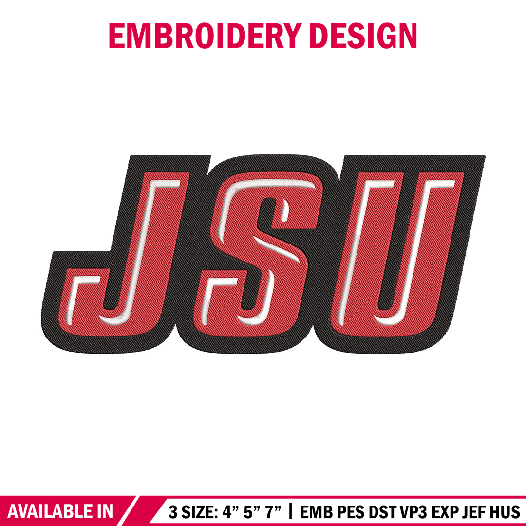 Jackson State logo embroidery design, Sport embroidery, logo | Inspire ...