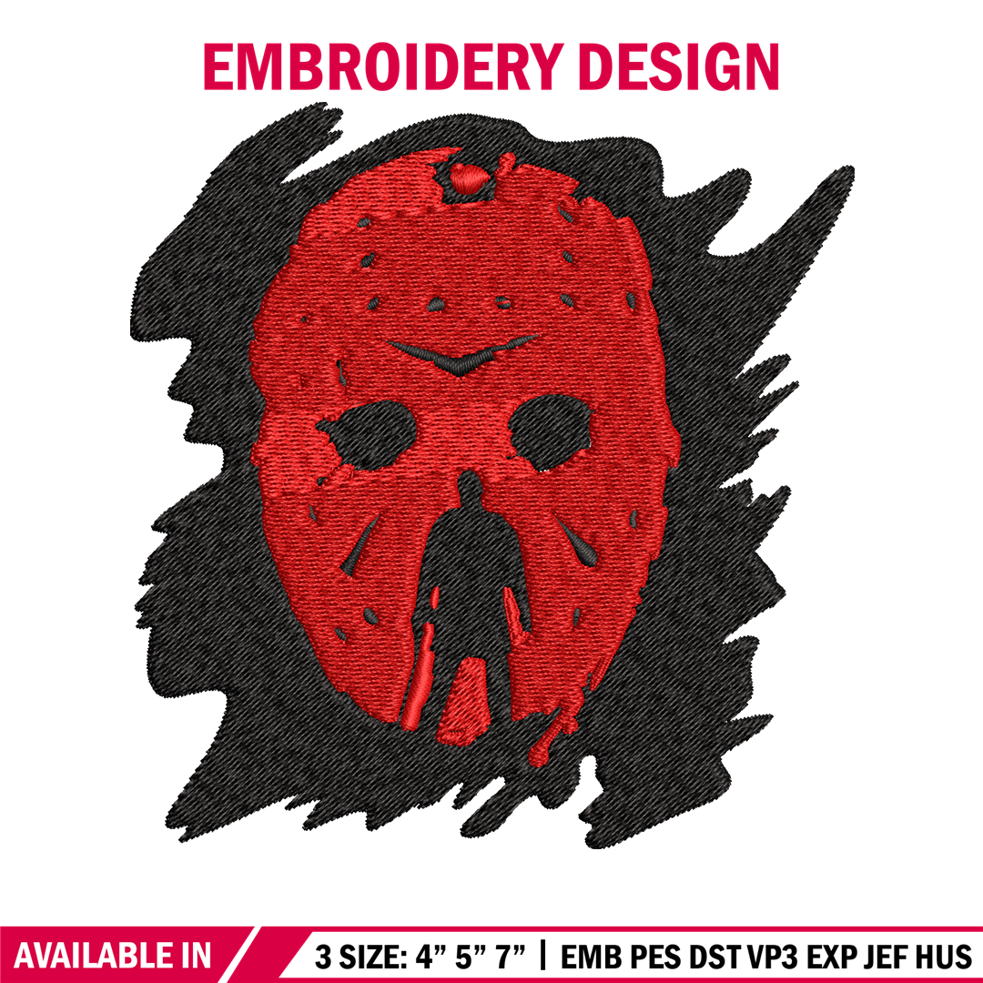 Jason Voorhees Embroidery design, Horror Embroidery, horror | Inspire ...