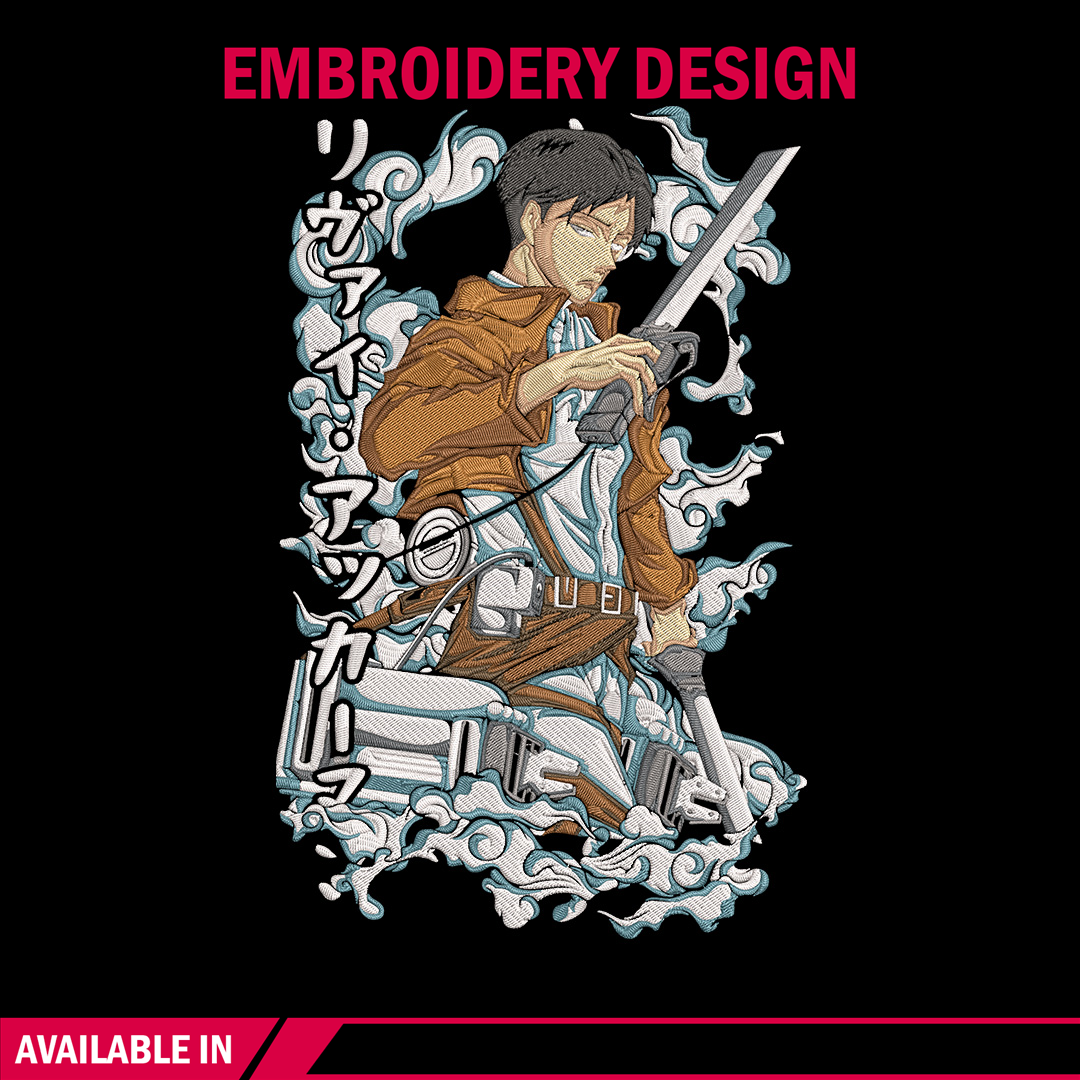 Levi poster Embroidery Design, Aot Embroidery, Embroidery Fi | Inspire ...
