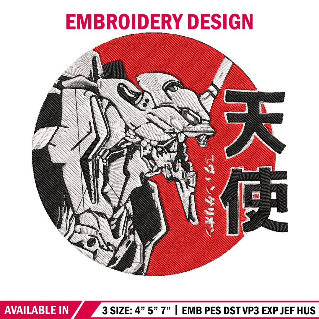 Neon Genesis Embroidery Design, Evangelion Embroidery, Embro | Inspire ...