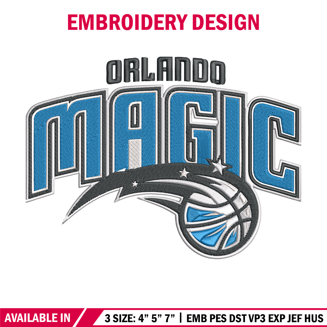 Orlando Magic logo embroidery design, NBA embroidery, Sport | Inspire ...