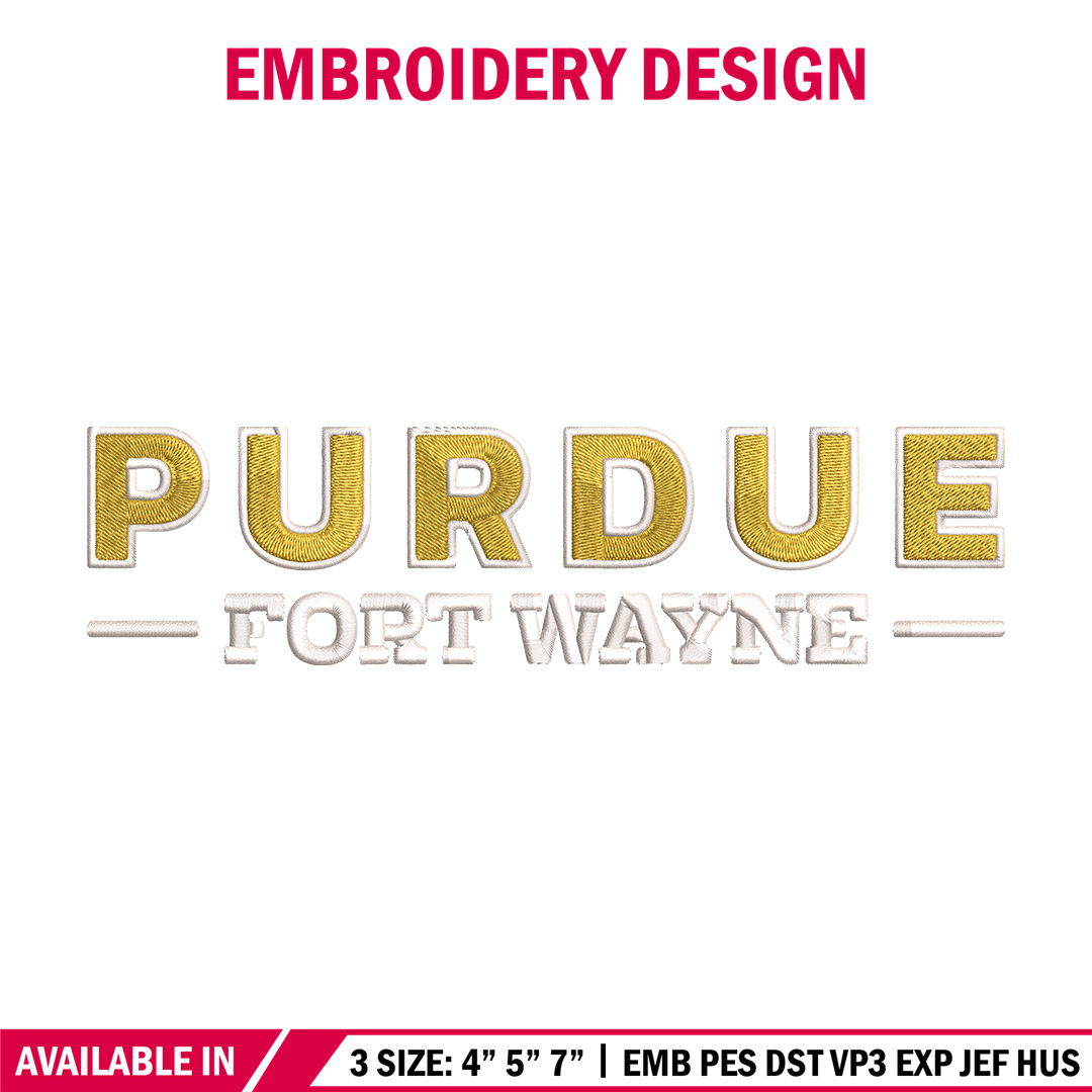 Purdue University logo embroidery design, NCAA embroidery, E | Inspire ...