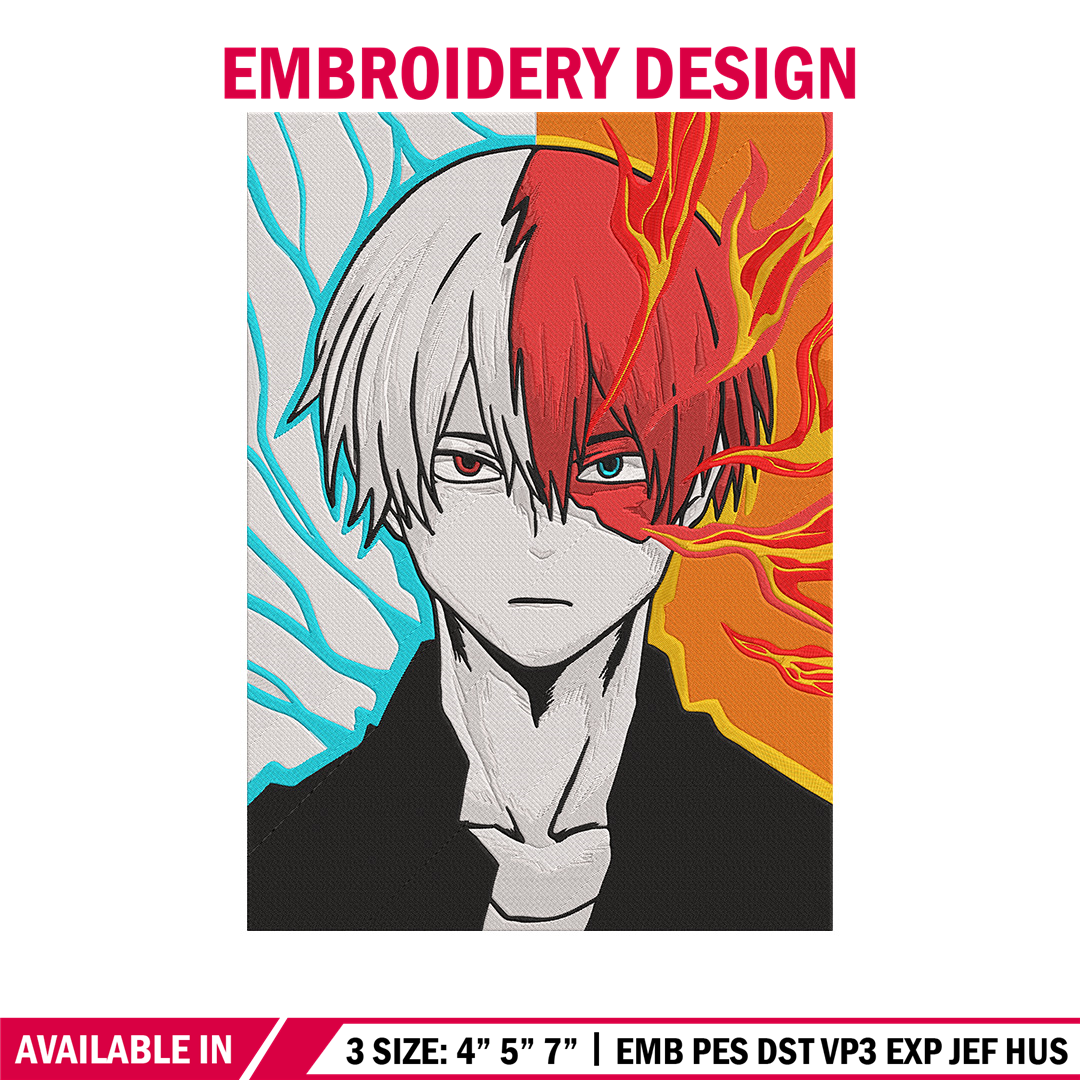 Shouto poster Embroidery Design, Mha Embroidery, Embroidery | Inspire ...