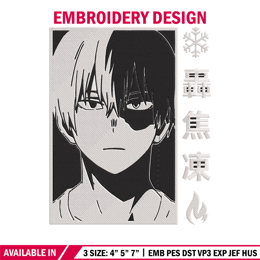 Shouto poster Embroidery Design, Mha Embroidery, Embroidery | Inspire ...