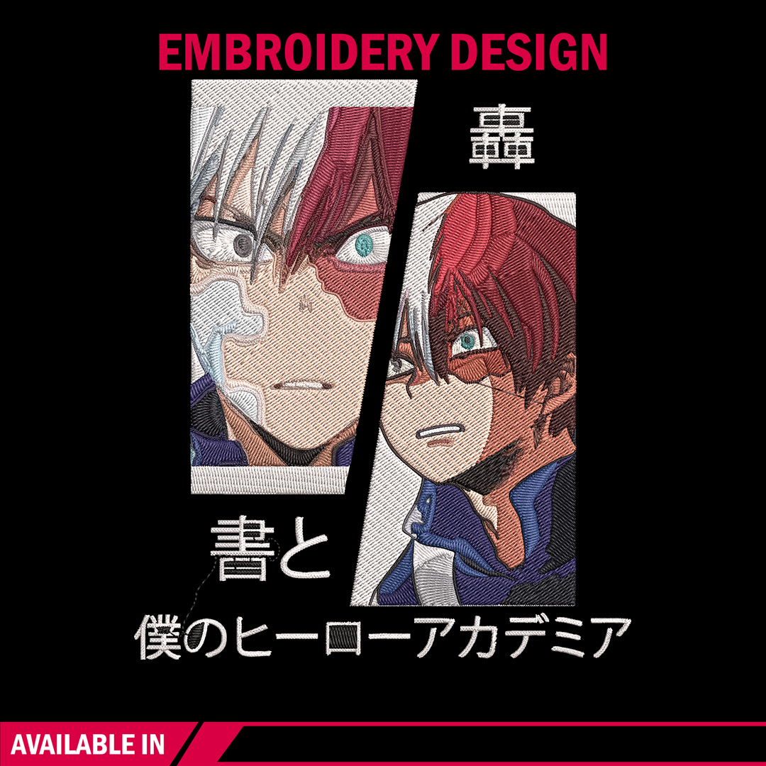 Shouto poster Embroidery Design, Mha Embroidery, Embroidery | Inspire ...