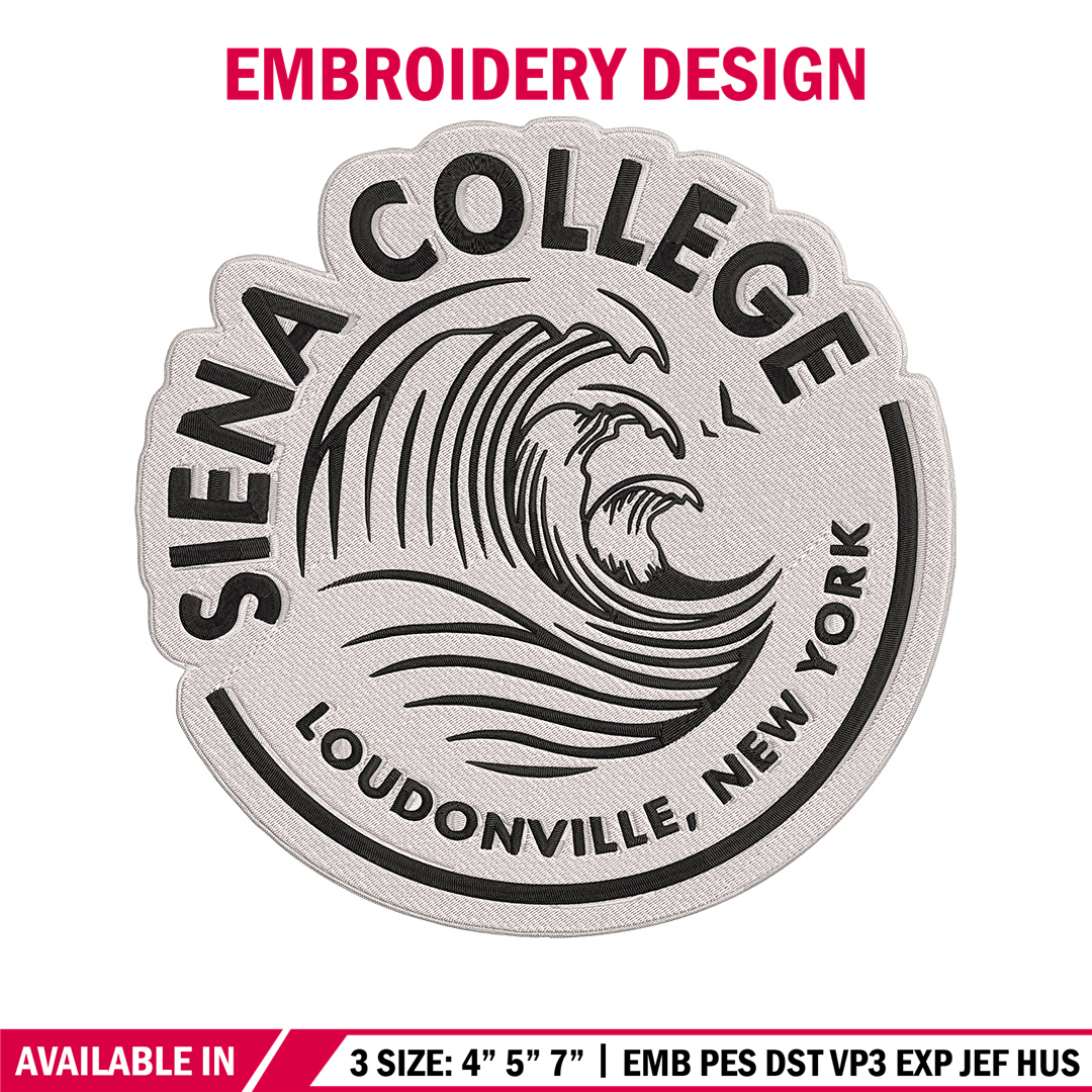 Siena College logo embroidery design, NCAA embroidery, Sport | Inspire ...