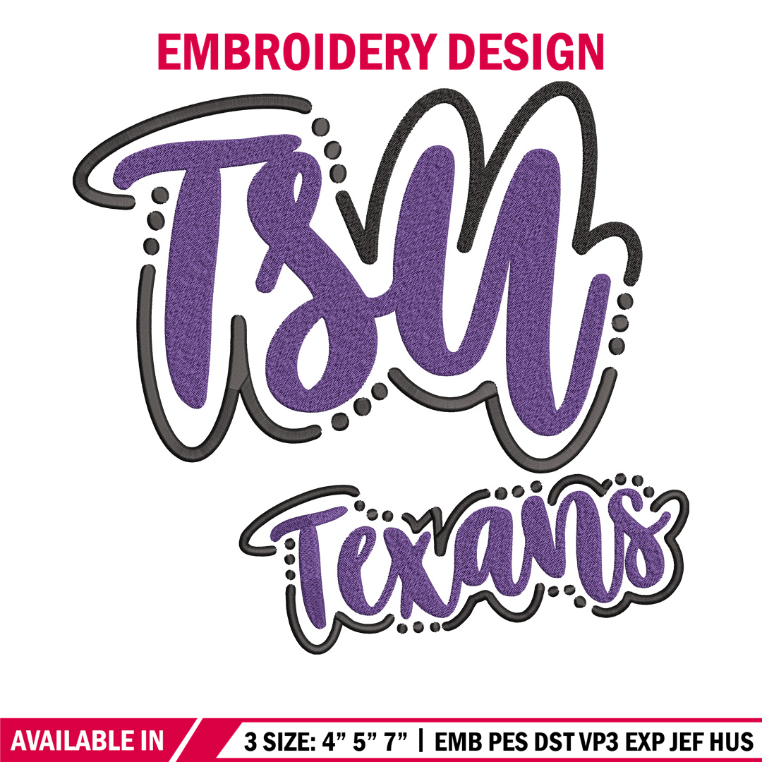 Texas State Logo embroidery design, NCAA embroidery, Sport e | Inspire ...