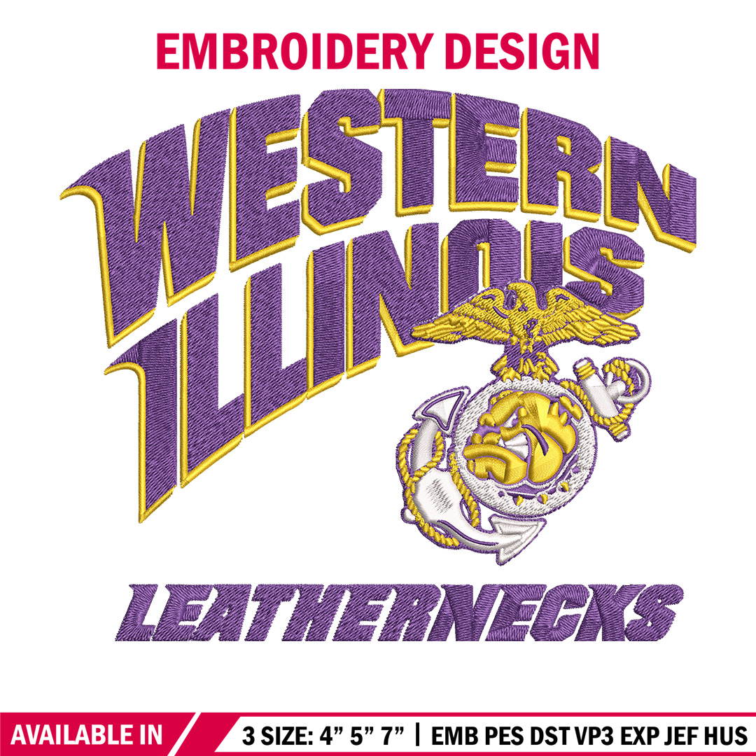 Western Illinois logo embroidery design, NCAA embroidery, Sp | Inspire ...