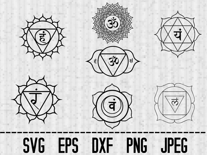 chakra symbols svg - Inspire Uplift
