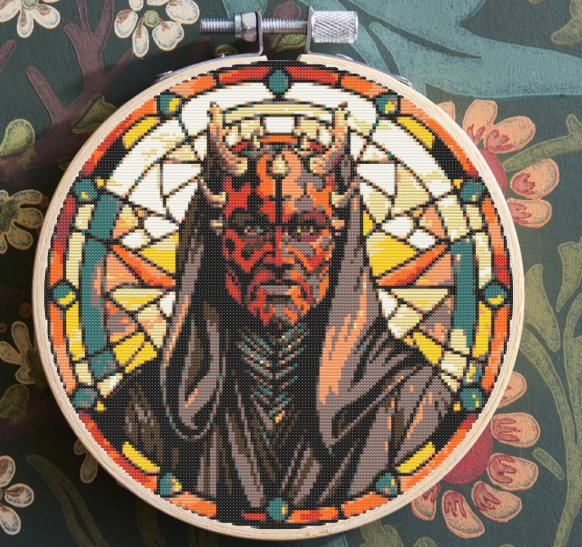 Darth Maul Cross Stitch Pattern, Star Wars Cross stitch patt | Inspire ...
