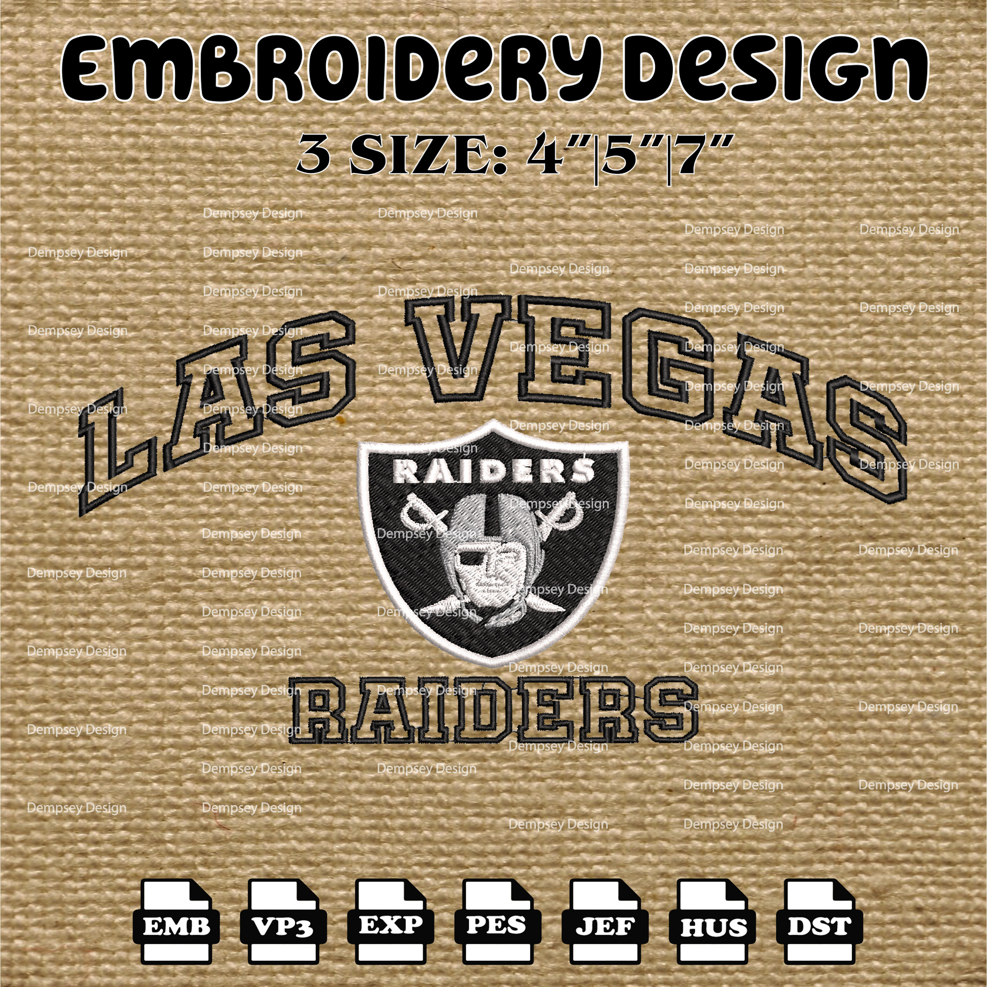Las Vegas Raiders Embroidery Files, NFL Logo Embroidery Desi | Inspire ...