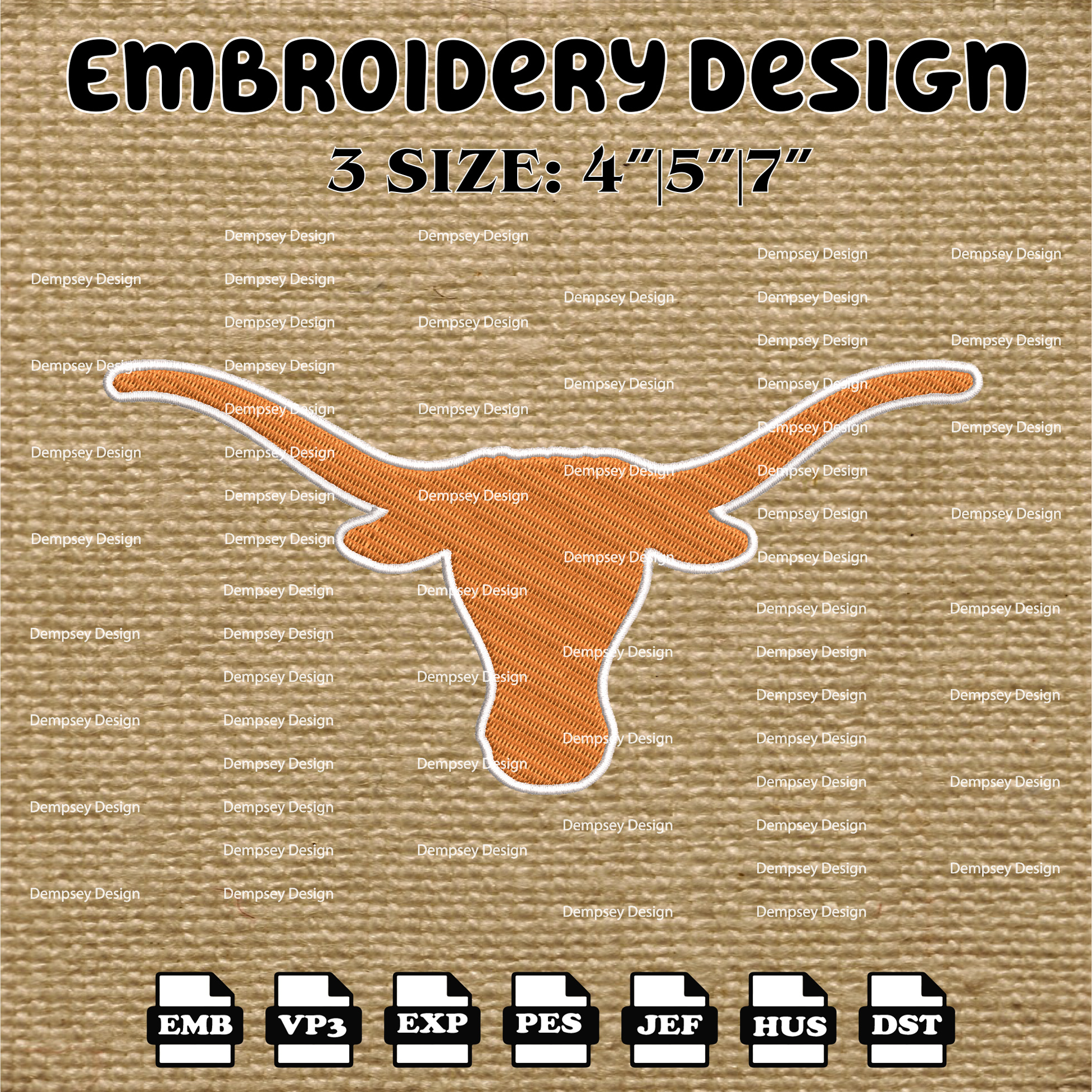 NCAA Texas Longhorns Logo Embroidery Designs, Embroidery Fil | Inspire ...