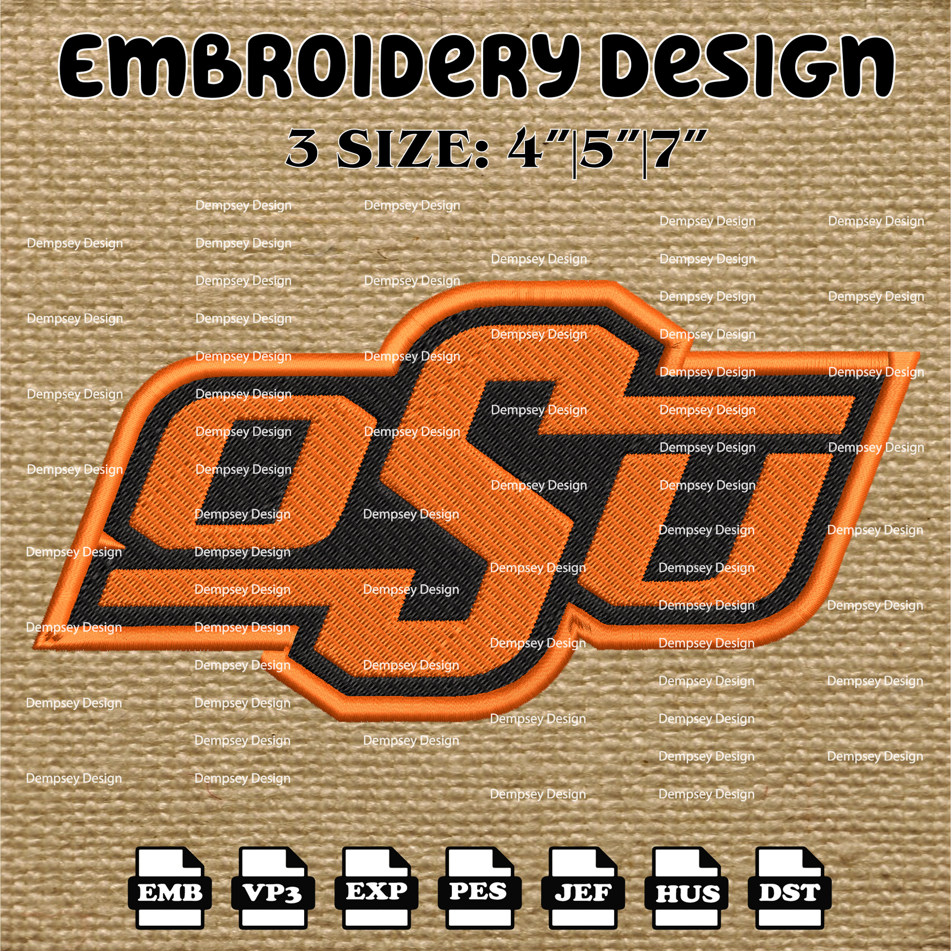 NCAA Oklahoma State Cowboys Logo Embroidery Designs, Embroid | Inspire ...