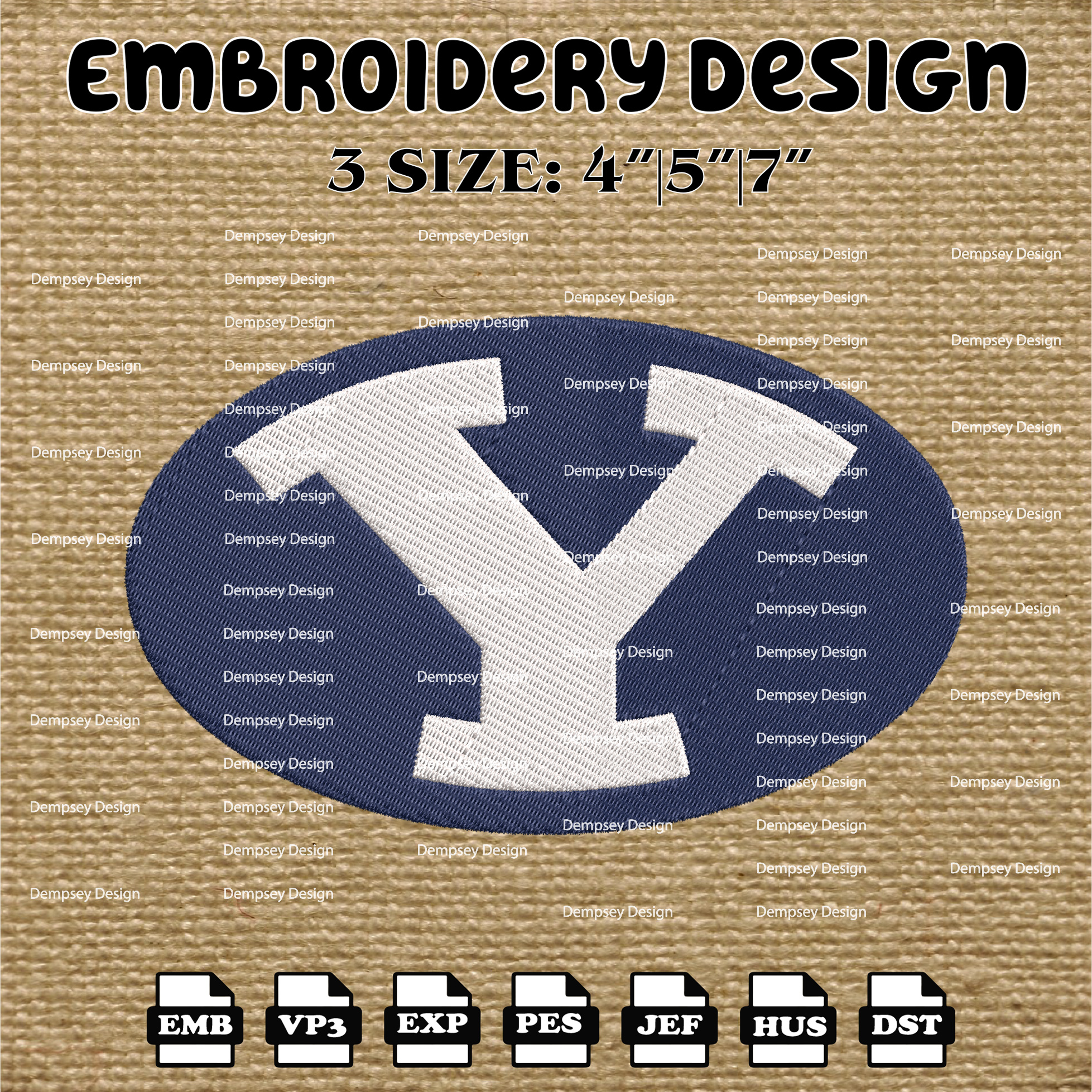 NCAA BYU Cougars Logo Embroidery Designs, Embroidery Files, - Inspire ...