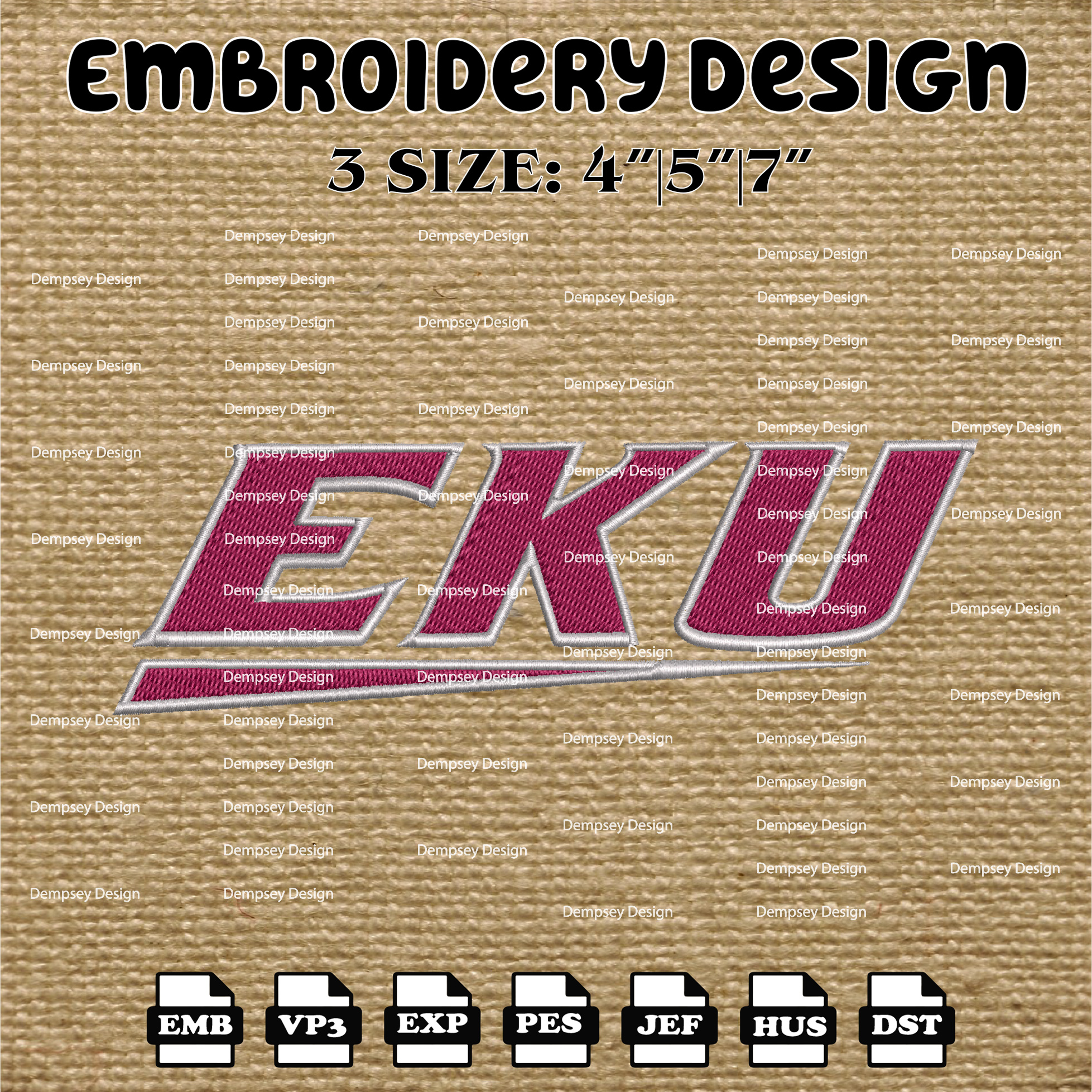NCAA Eastern Kentucky Colonels Logo Embroidery Designs, NCAA | Inspire ...