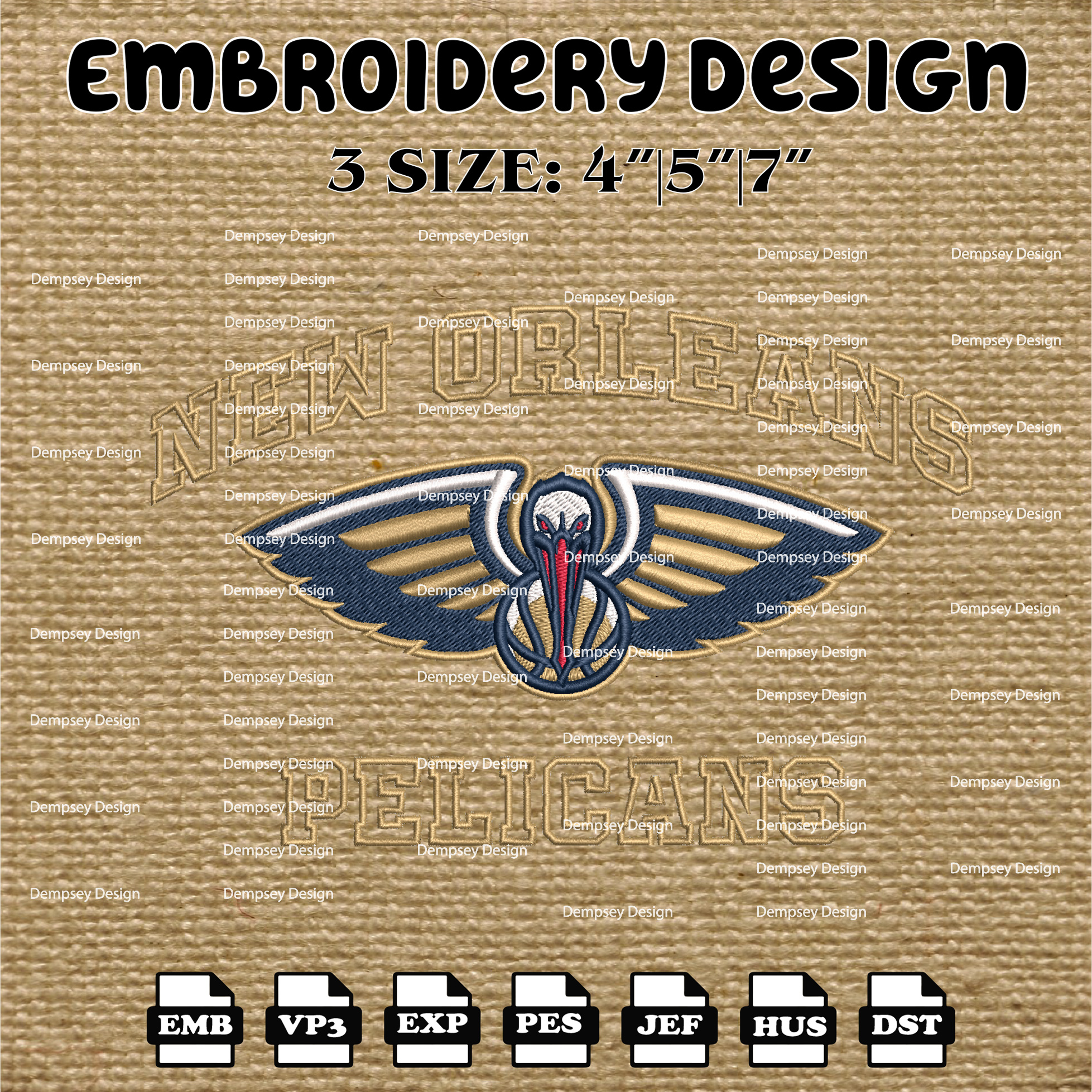 NBA New Orleans Pelicans Embroidery Designs, NBA Orleans Pel | Inspire ...