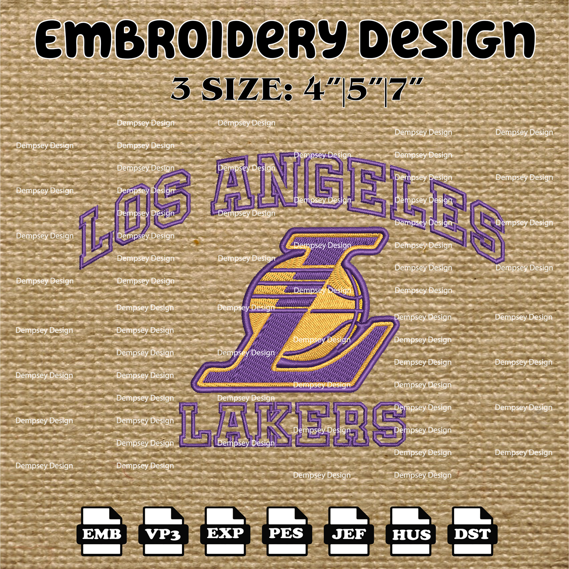 NBA Los Angeles Lakers Embroidery Designs, NBA Los Angeles L | Inspire ...