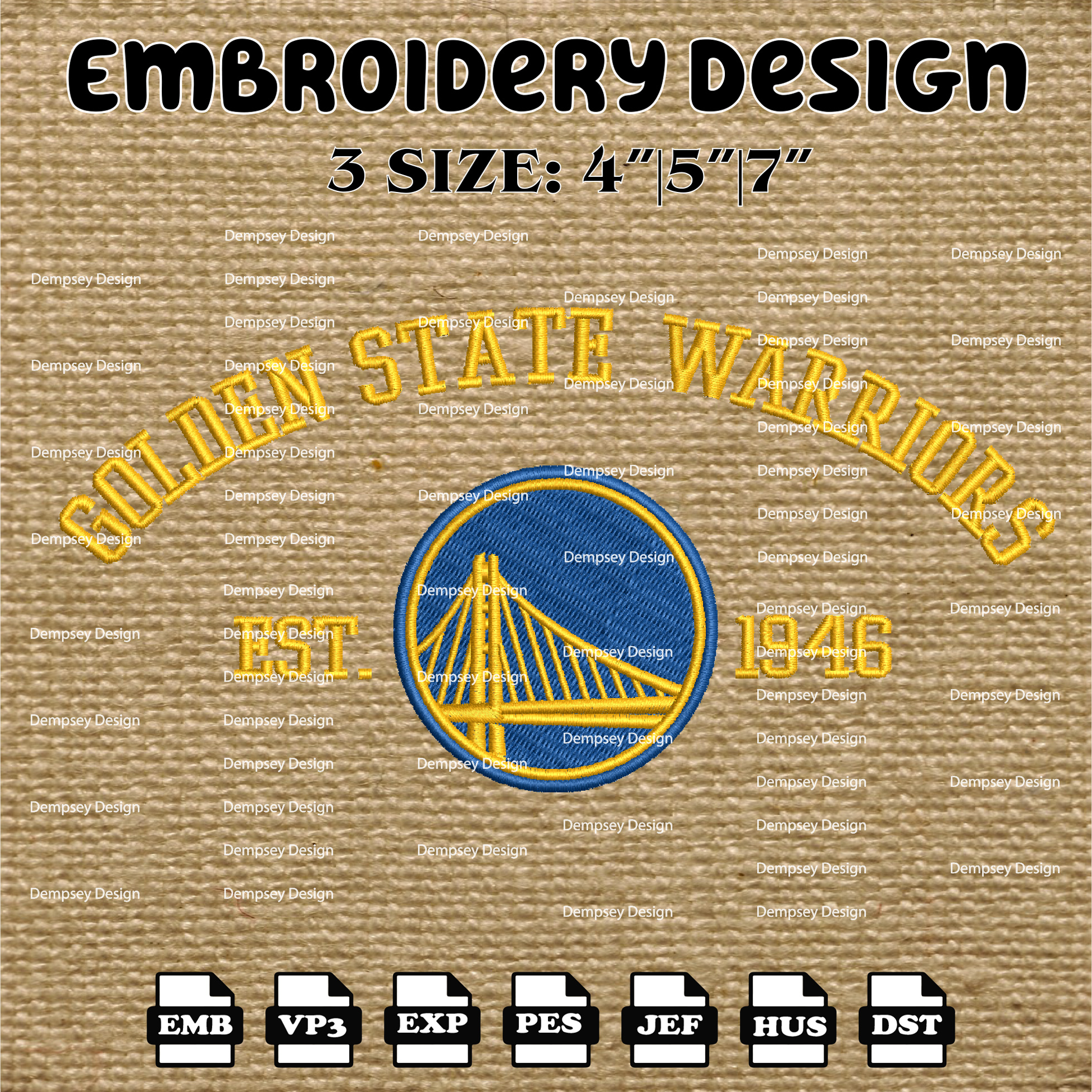 Golden State Warriors Embroidery Designs, NBA State Warriors | Inspire ...
