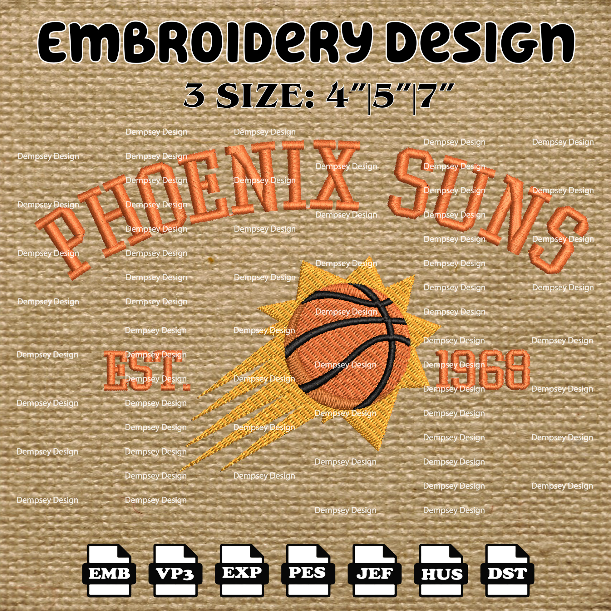 Phoenix Suns Embroidery Designs, NBA Phoenix Suns Logo Embro | Inspire ...