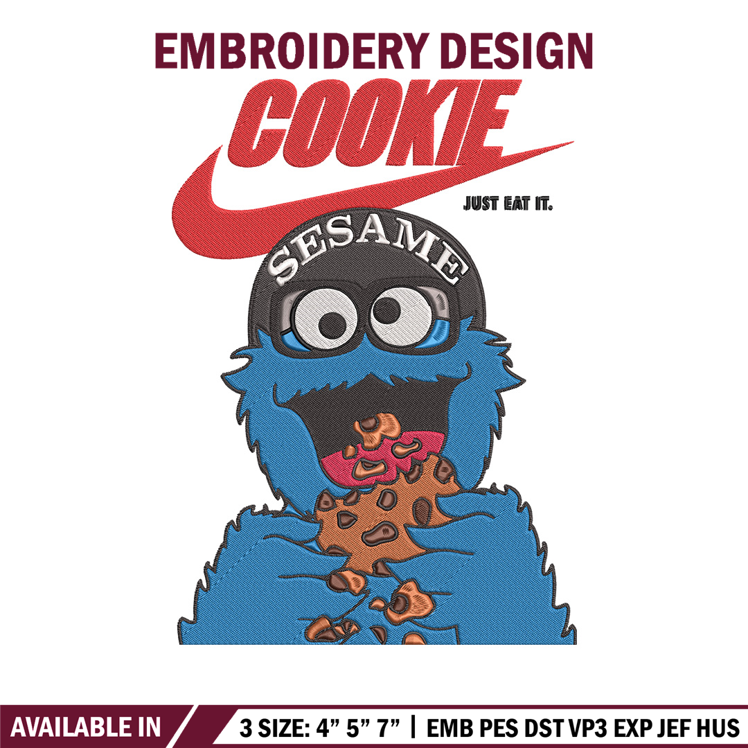 Cookie Monster x nike Embroidery Design, Cookie Monster Embr | Inspire ...