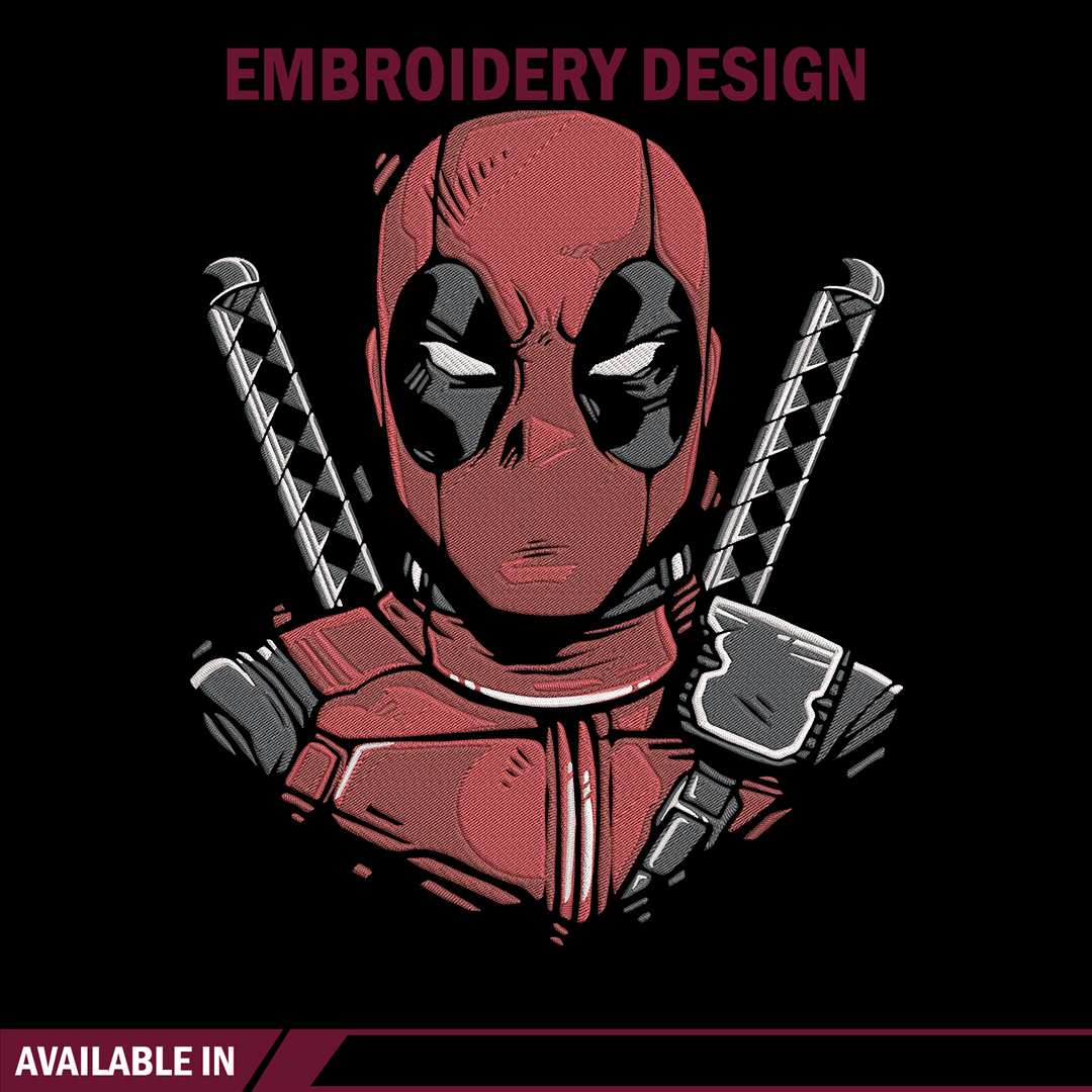 Deadpool poster Embroidery Design, Deadpool Embroidery, Embr | Inspire ...