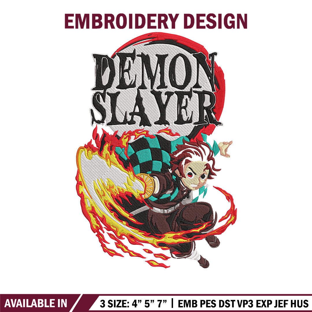 Demon slayer poster Embroidery Design, Demon slayer Embroide | Inspire ...