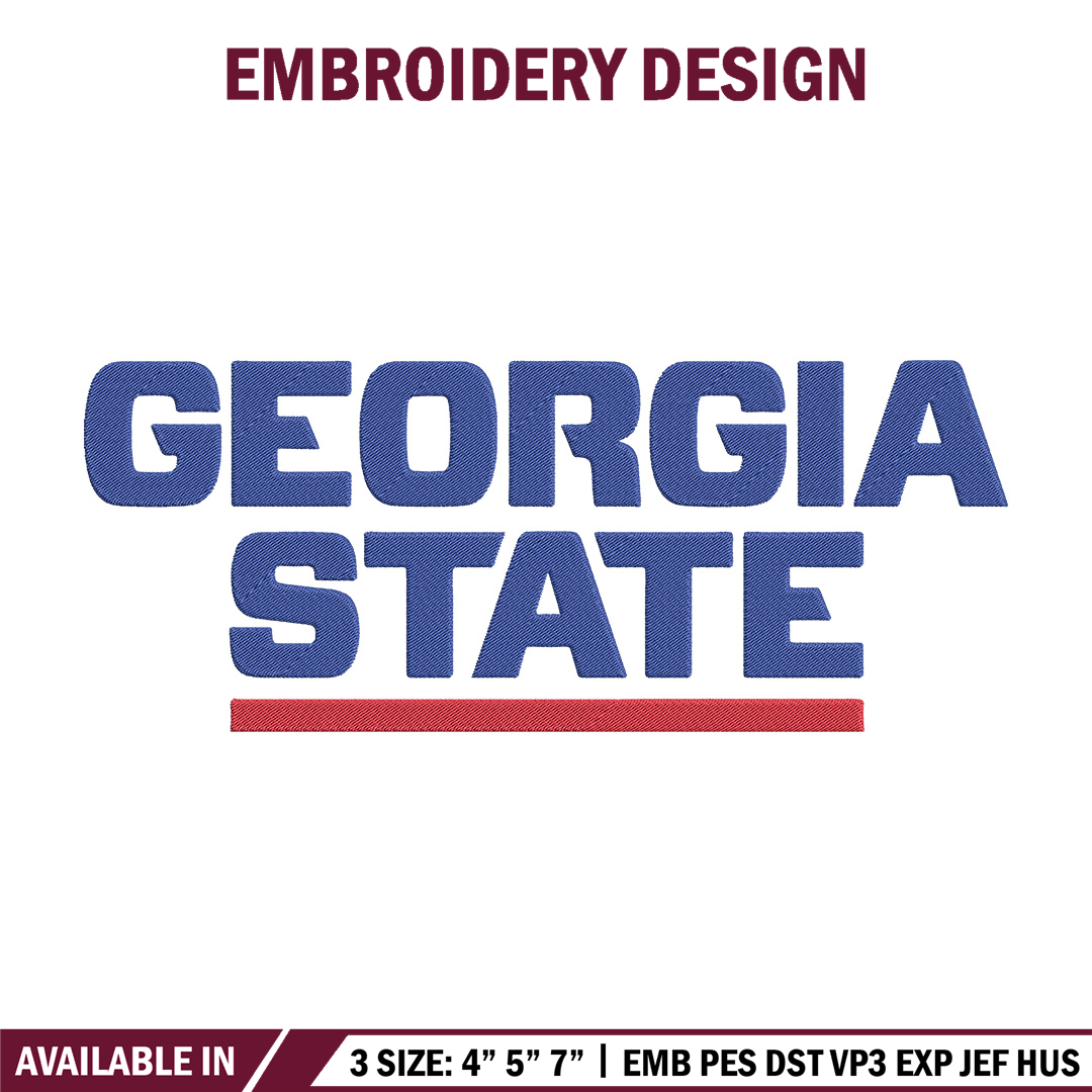 Georgia State logo embroidery design, NCAA embroidery, Sport | Inspire ...