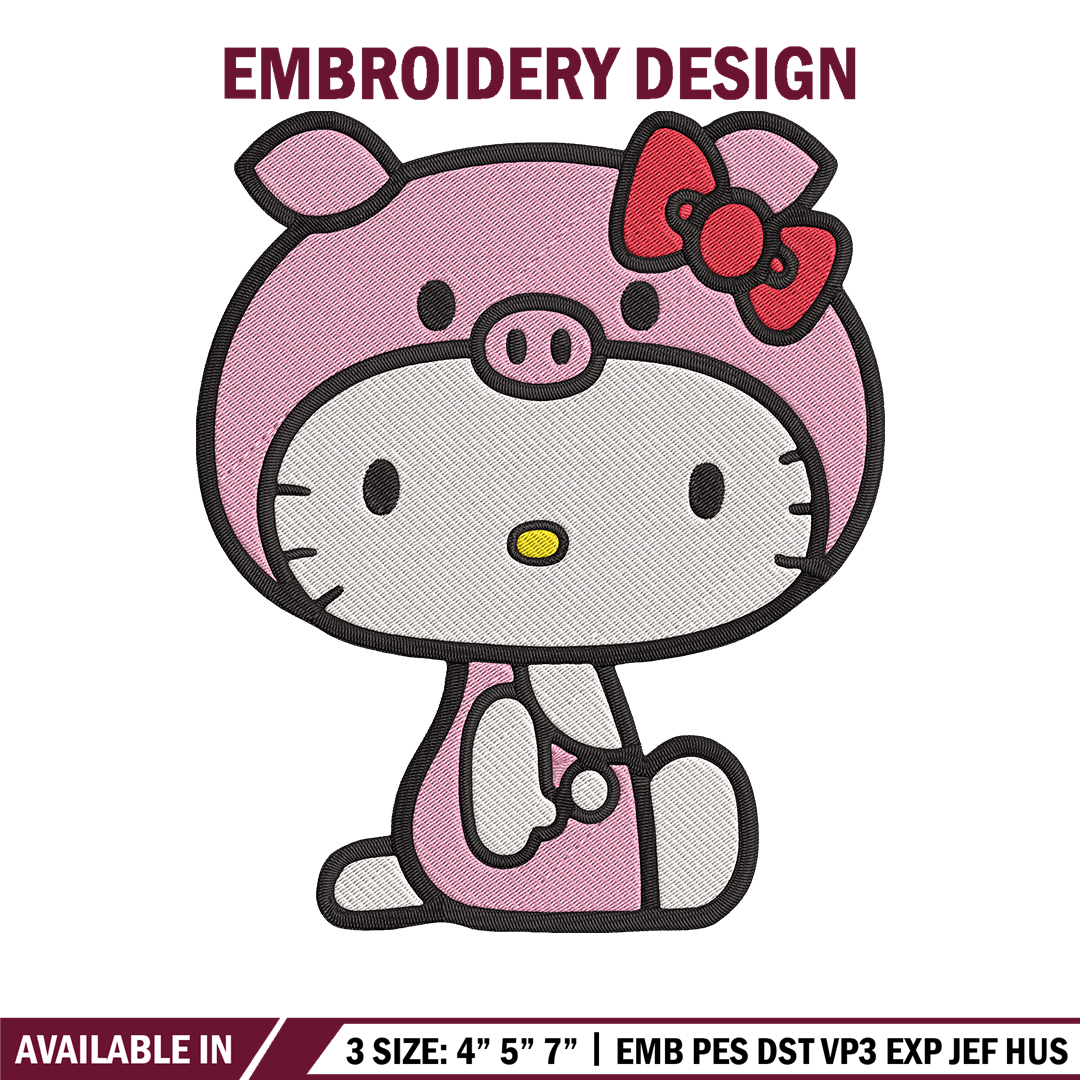 Hello Kitty Embroidery Design, Hello kitty Embroidery, Embro | Inspire ...