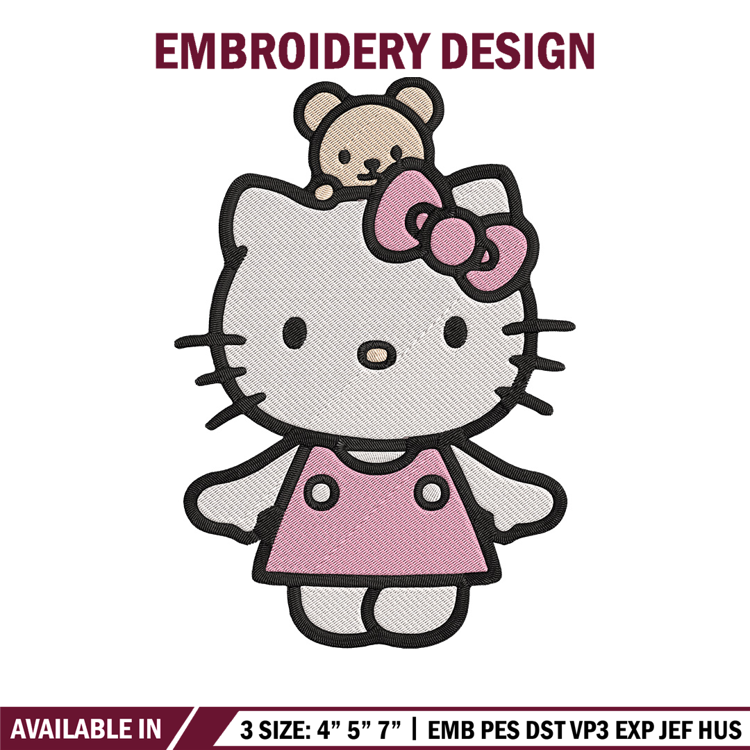 Hello kitty pink Embroidery Design, Hello kitty Embroidery, | Inspire ...