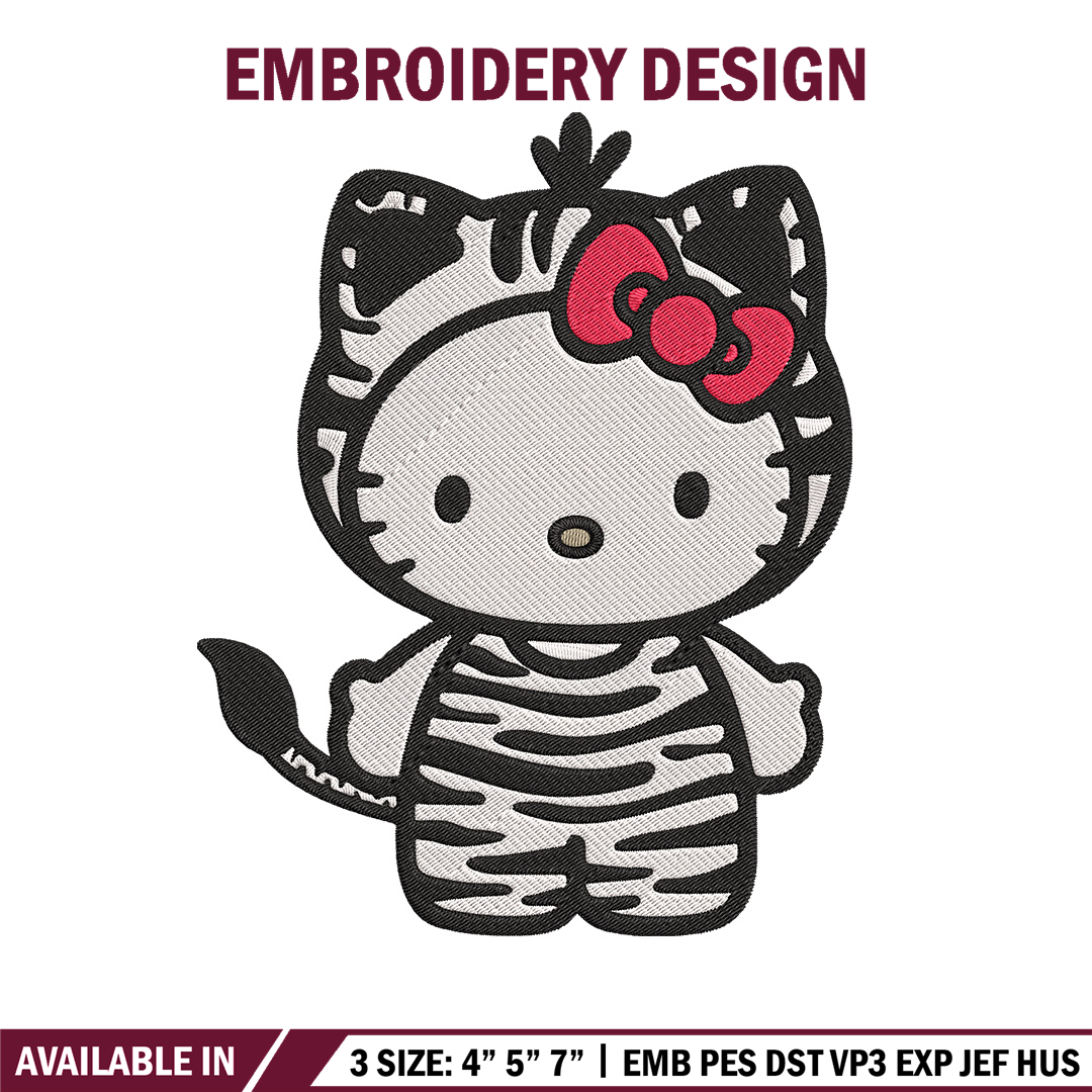 Hello Kitty sticker Embroidery Design, Hello kitty Embroider | Inspire ...