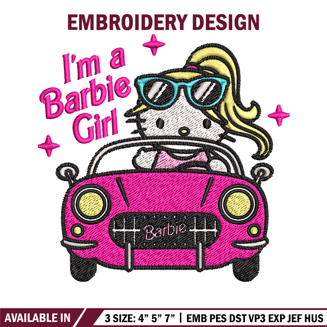 I'm a barbie girl Embroidery design, Barbie logo Embroidery, | Inspire ...