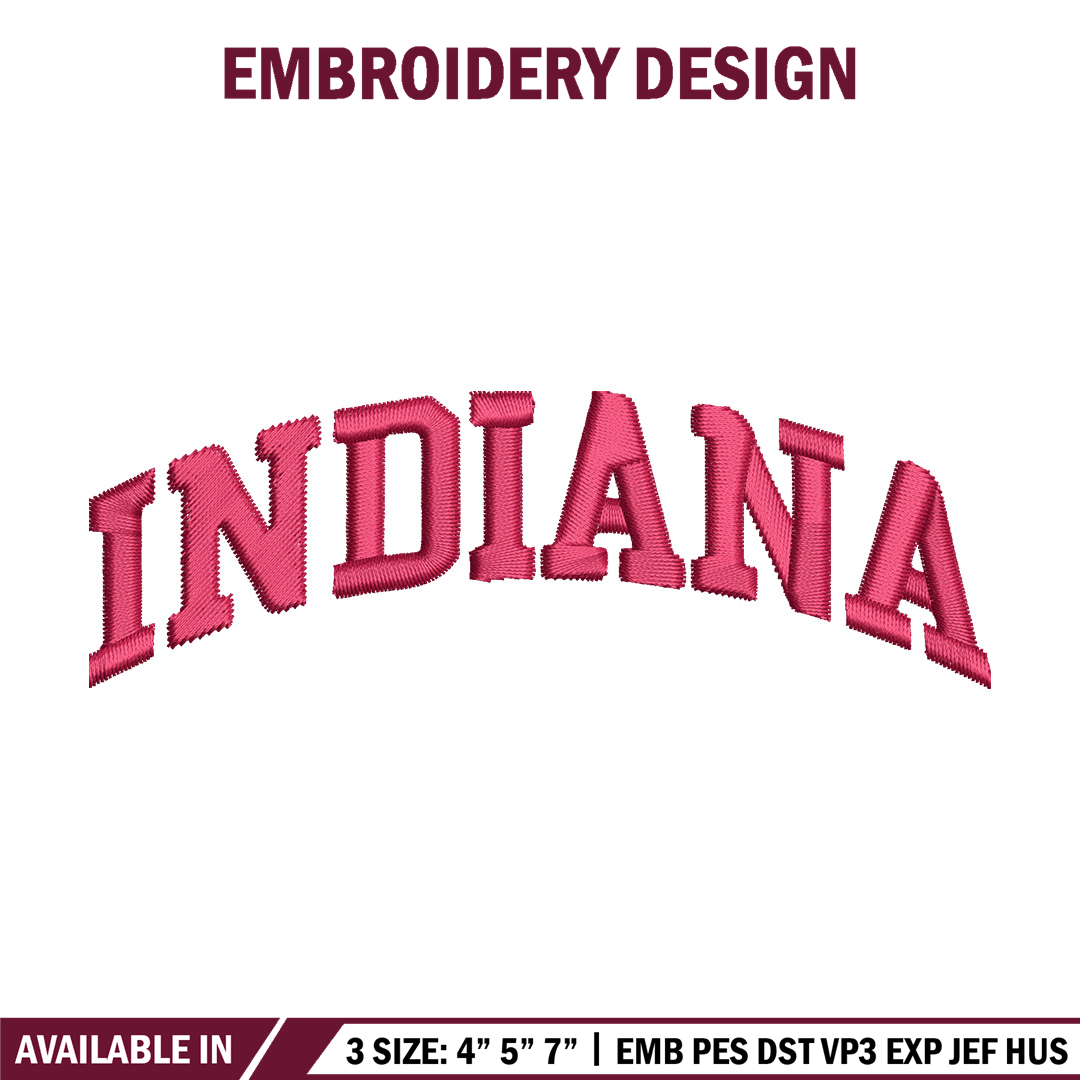 Indiana University logo embroidery design, NCAA embroidery, | Inspire ...