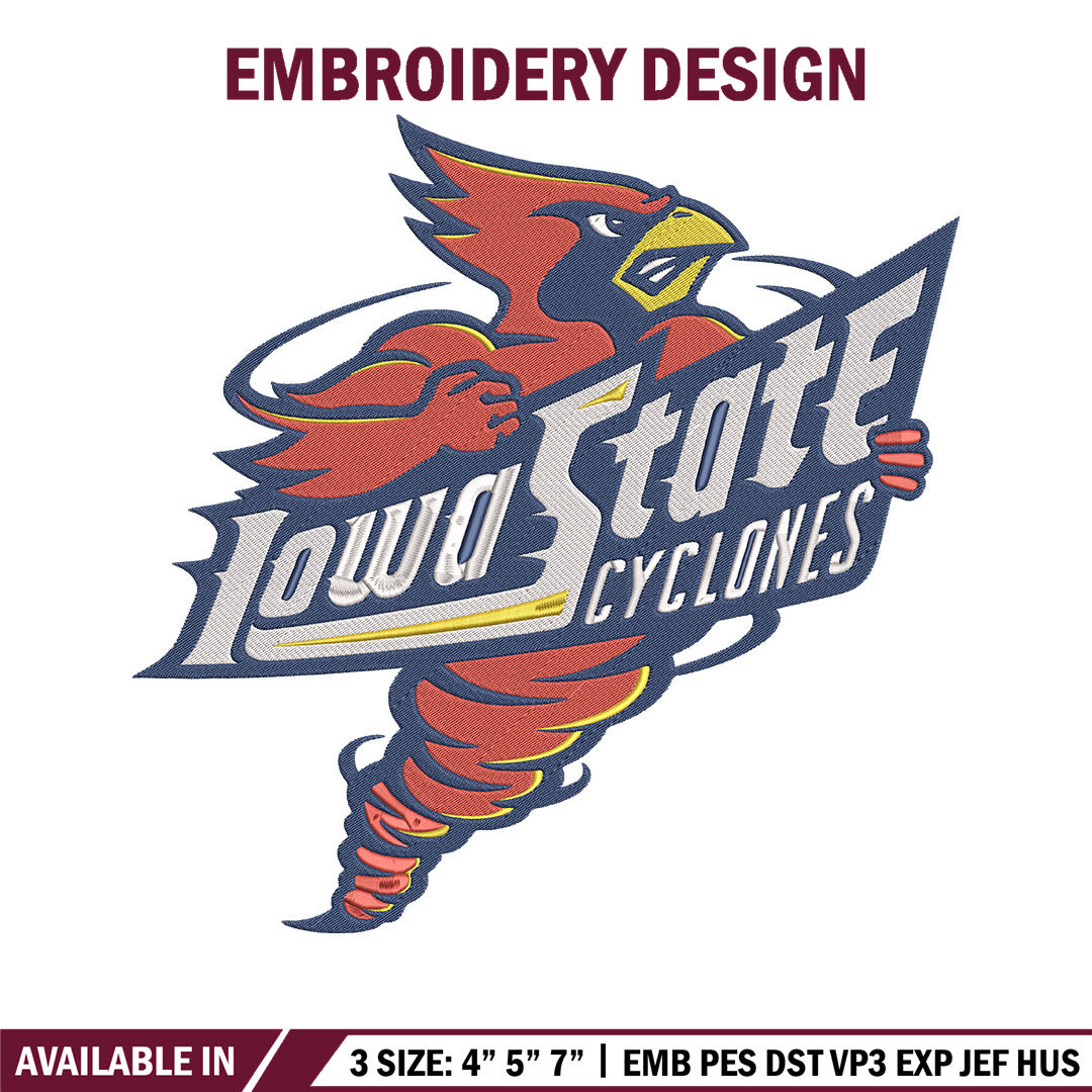 Iowa State design embroidery design, NCAA embroidery,Sport e | Inspire ...