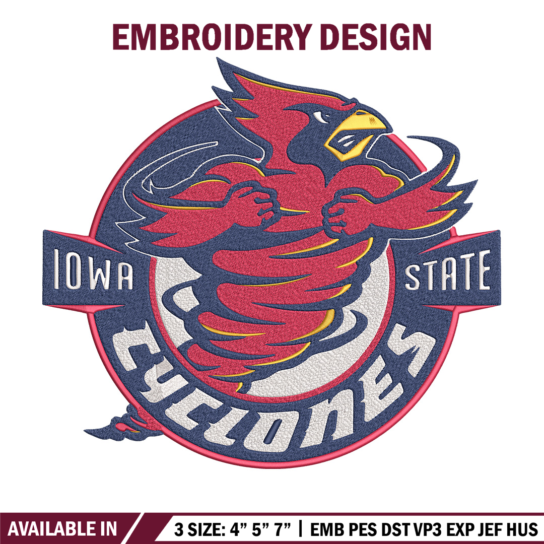 Iowa State logo embroidery design, Sport embroidery, logo sp | Inspire ...