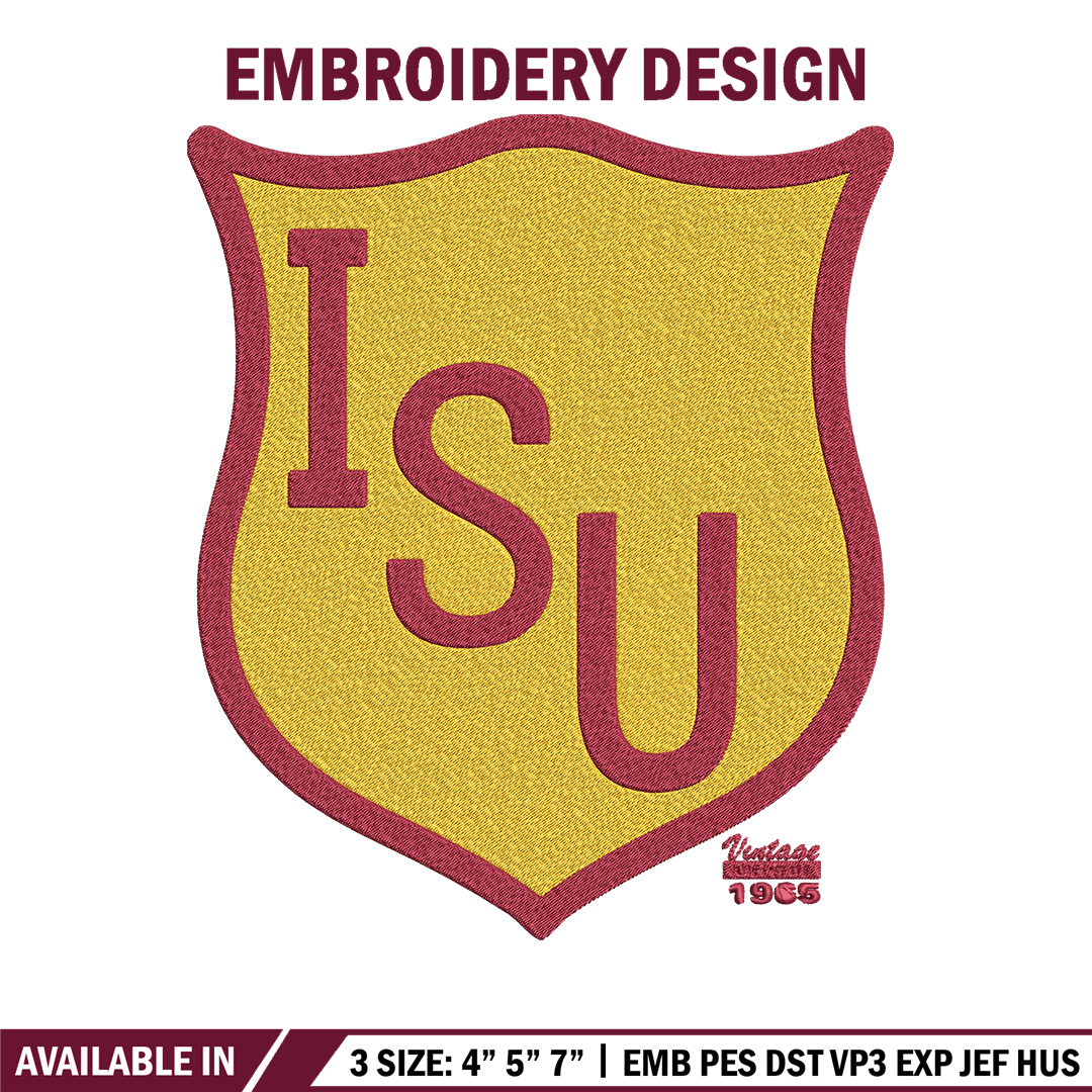 Iowa State logo embroidery design,NCAA embroidery, Sport emb | Inspire ...