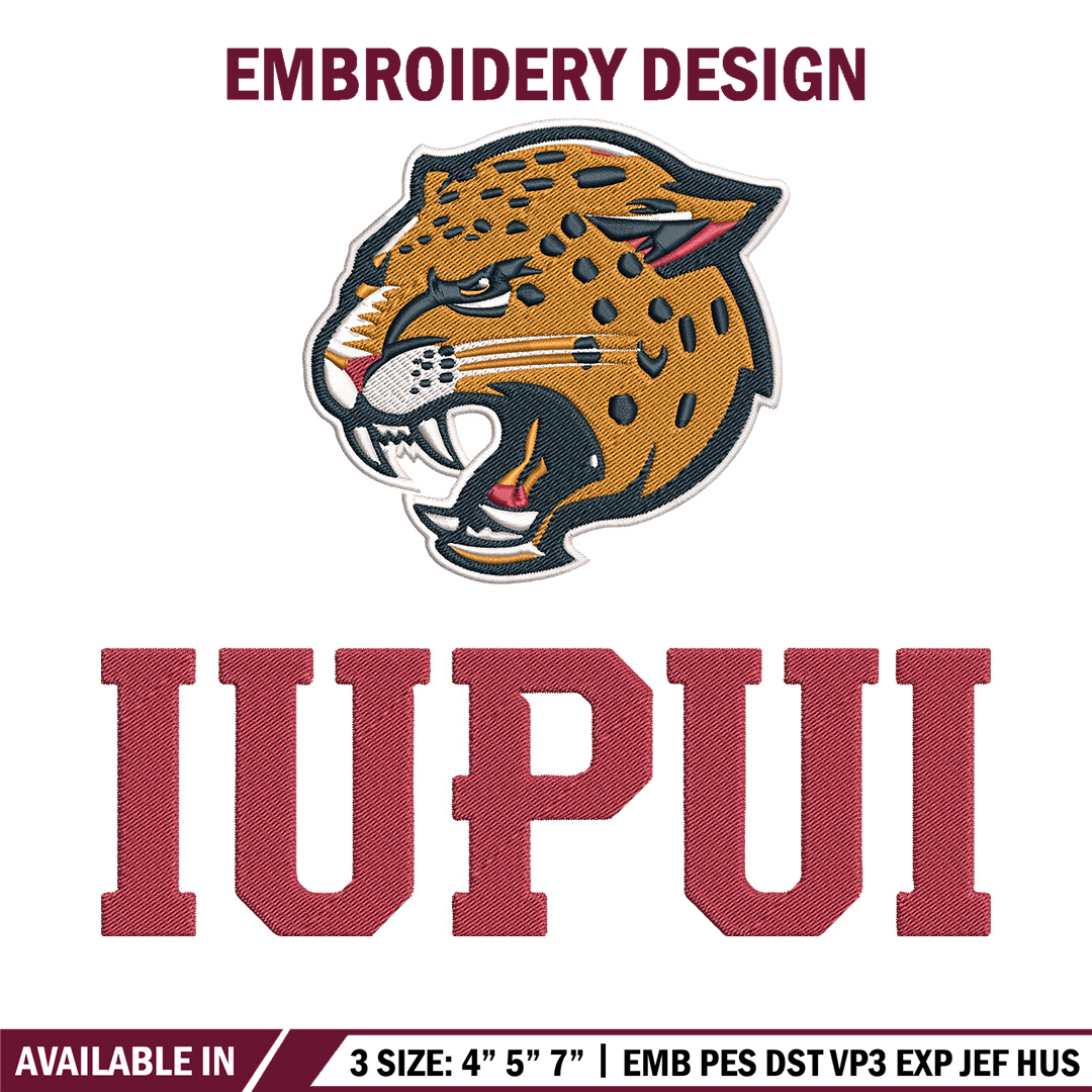 IUPUI Jaguars logo embroidery design, NCAA embroidery, Sport | Inspire ...