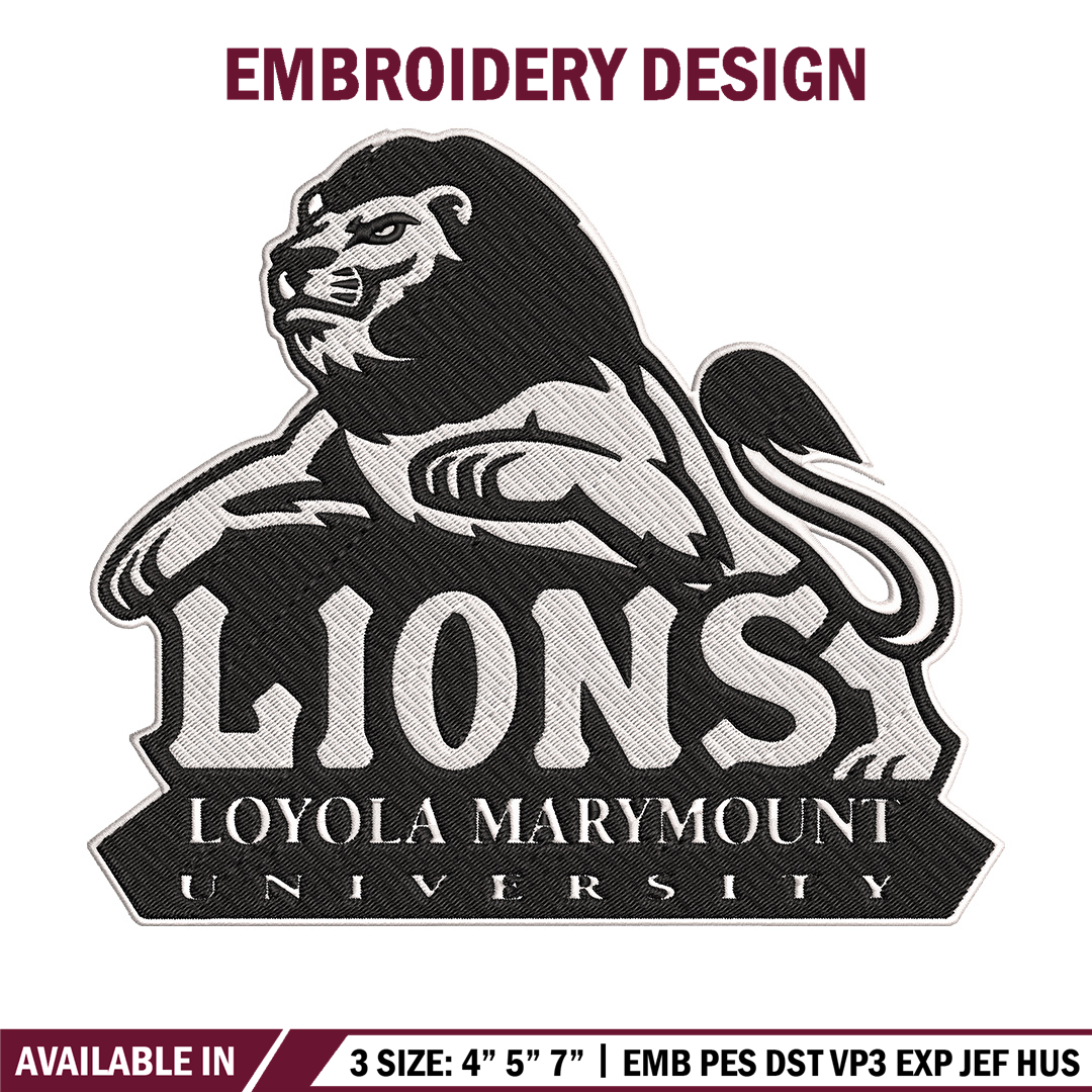 Loyola Marymount Logo embroidery design, NCAA embroidery, Sp | Inspire ...
