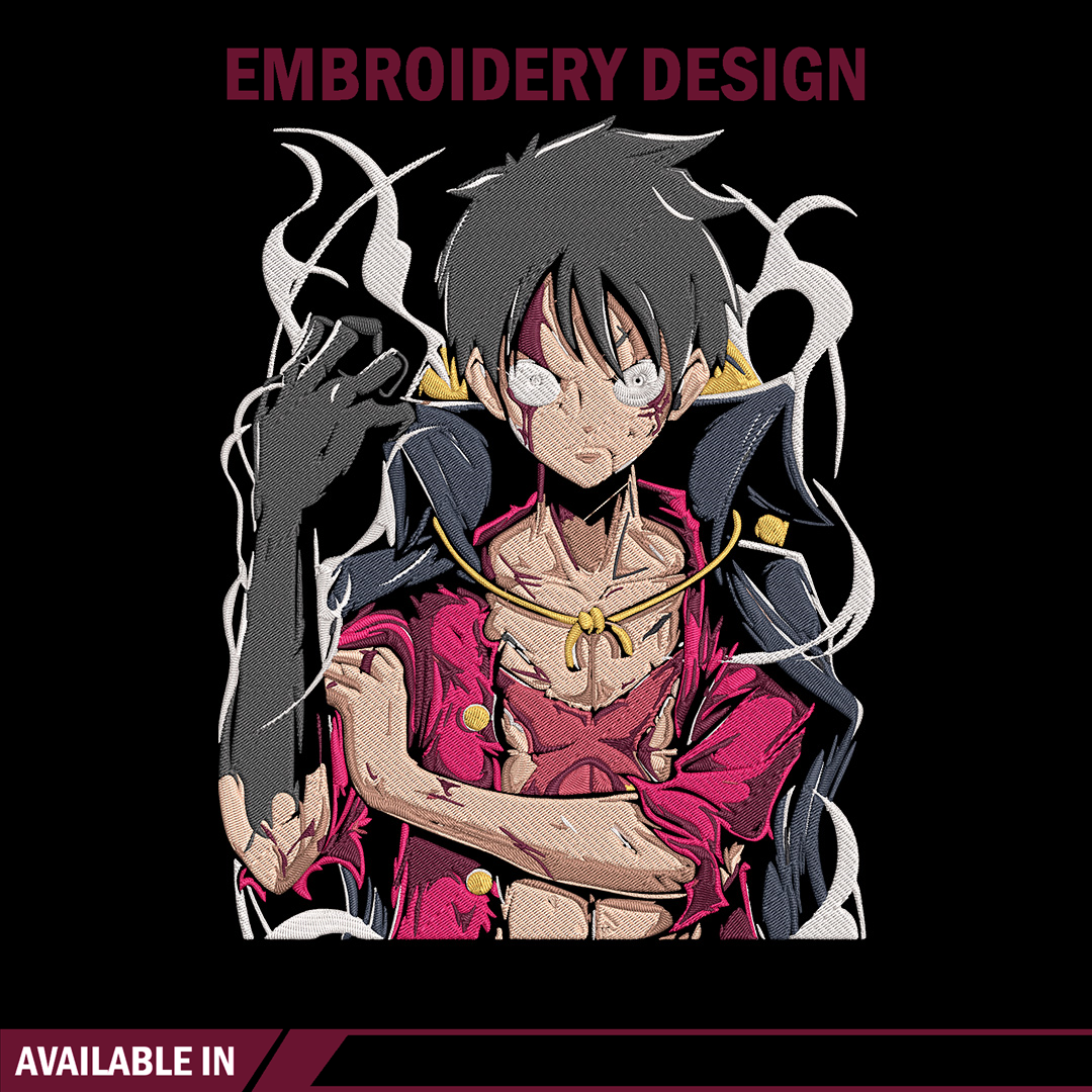 Luffy poster Embroidery Design,One piece Embroidery, Embroid | Inspire ...