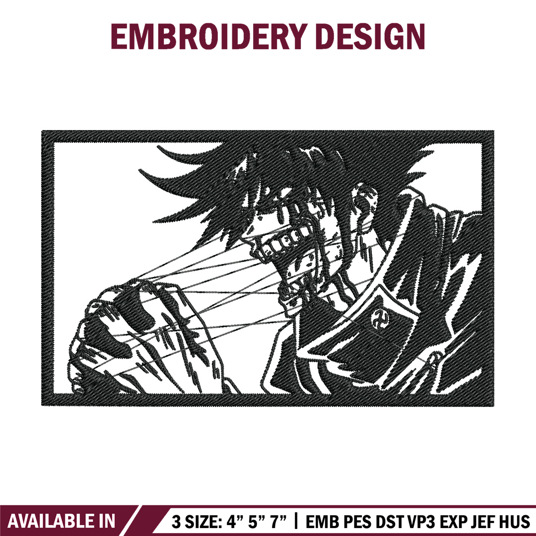 Megumi rectangle Embroidery Design, Jujutsu Embroidery, Embr | Inspire ...
