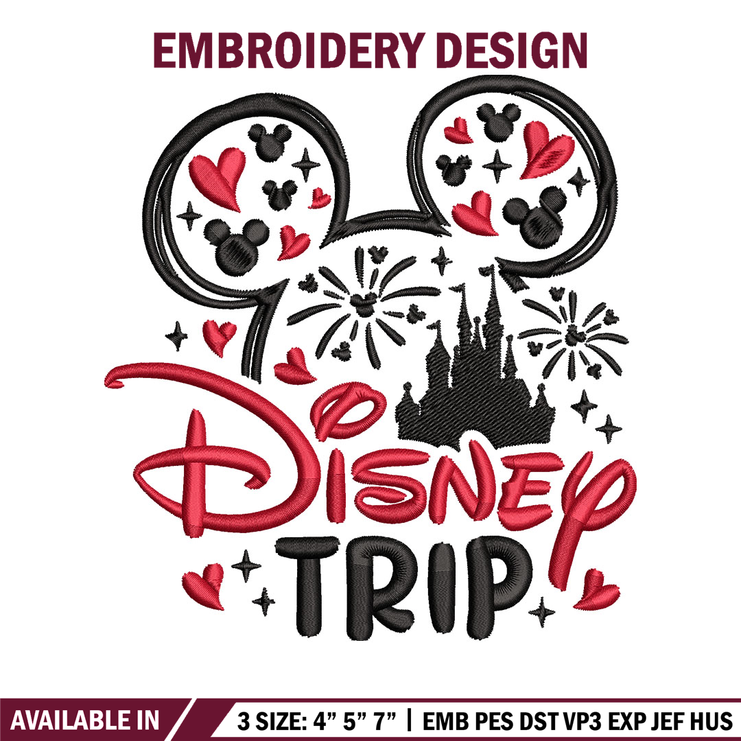 Minnie Mouse Disney Trip Embroidery Design, Disney logo Embr | Inspire ...
