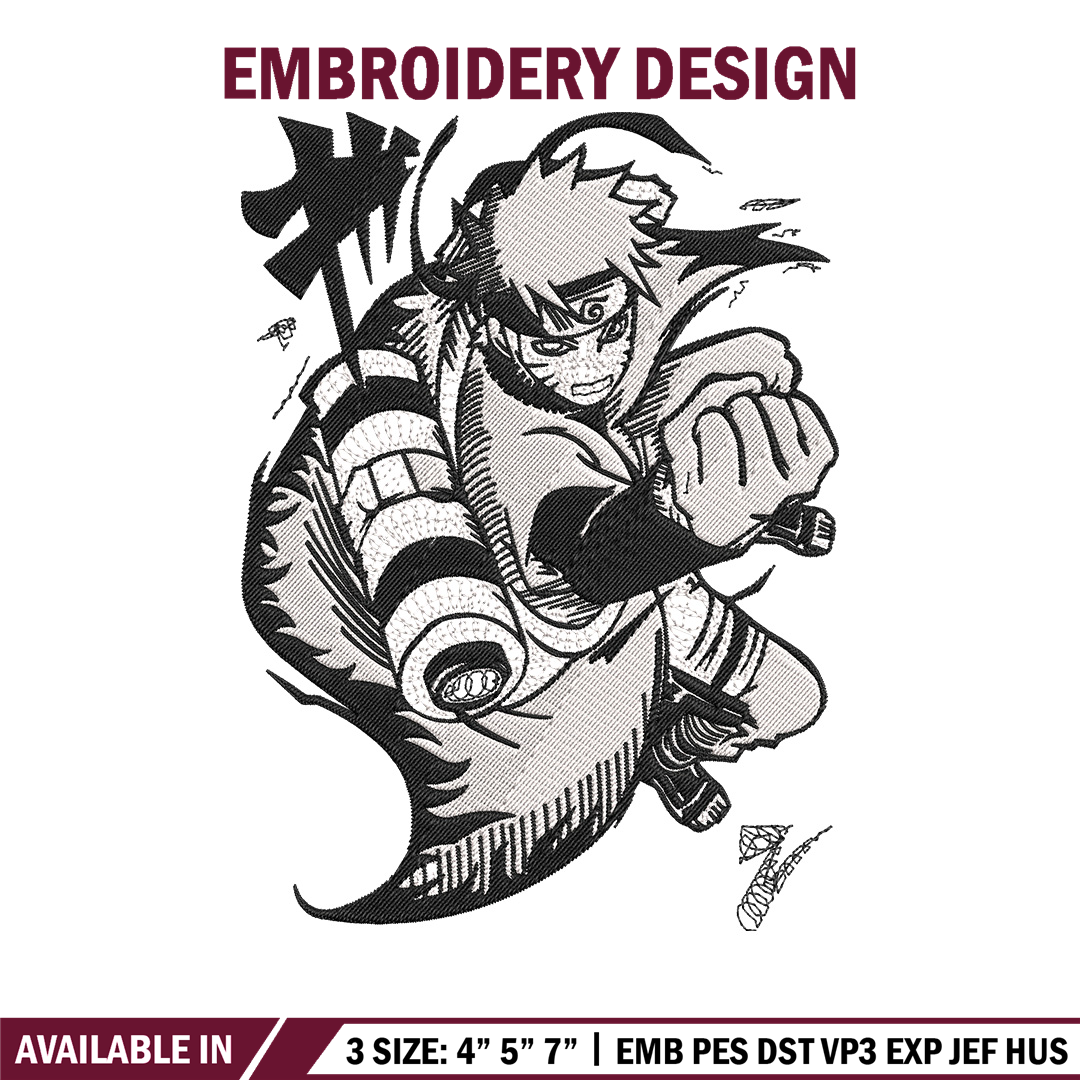 Naruto Poster Embroidery Design, Naruto Embroidery, Embroide | Inspire ...
