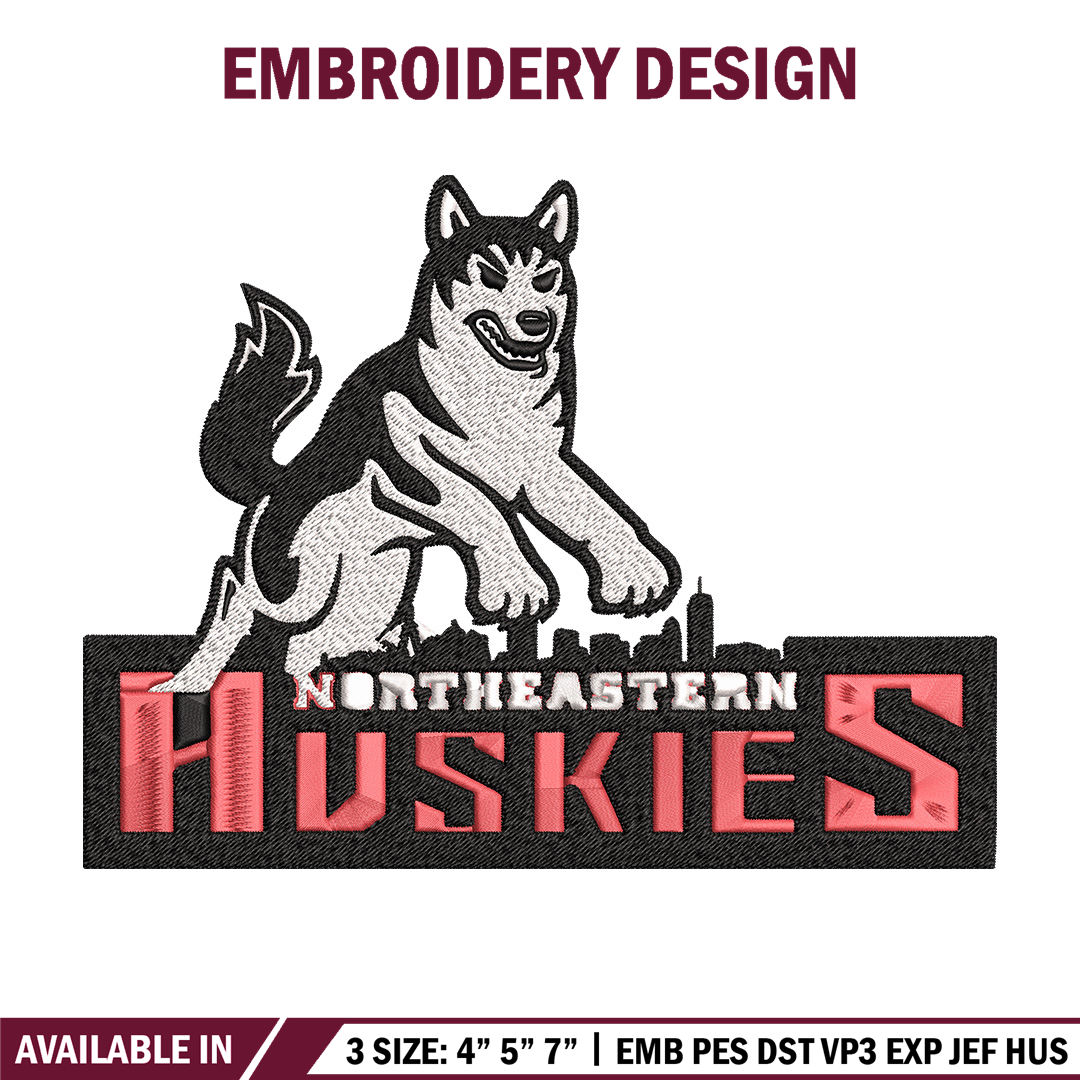 Northeastern Logo embroidery design, Logo embroidery, Sport | Inspire ...