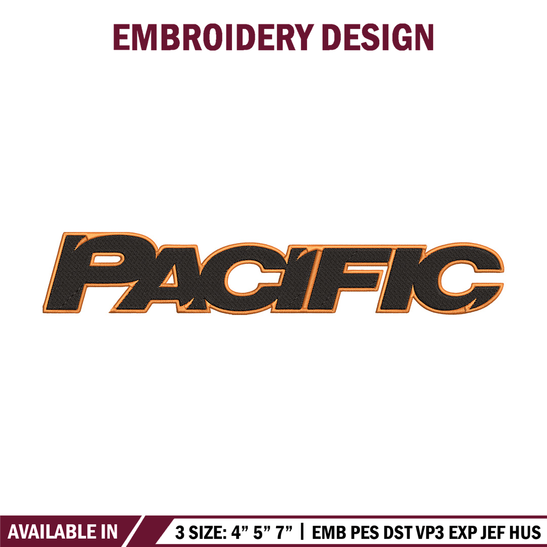 Pacific Tigers logo embroidery design, NCAA embroidery, Spor | Inspire ...