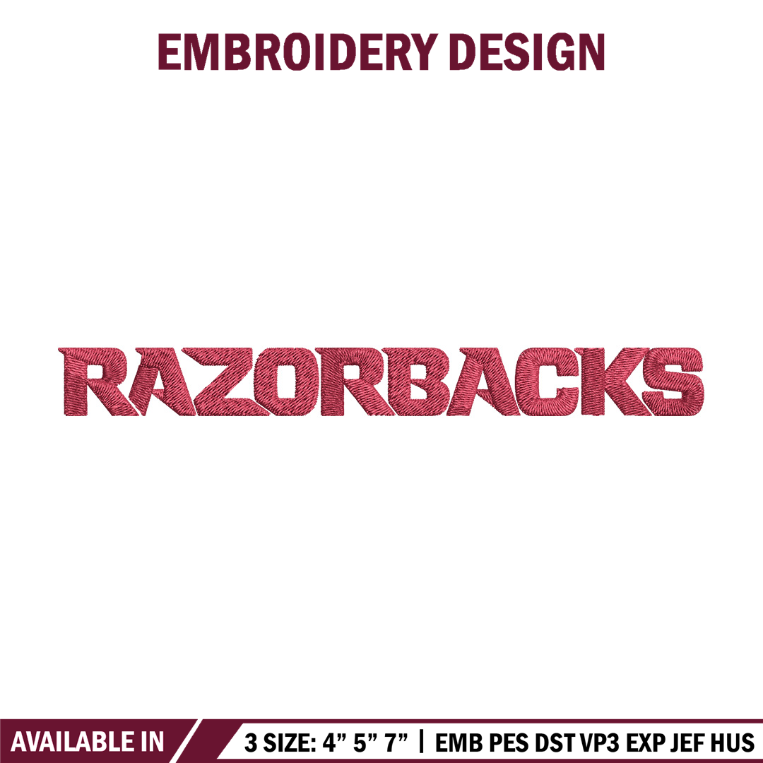 Razorbacks Logo embroidery design, Logo embroidery, Sport em | Inspire ...