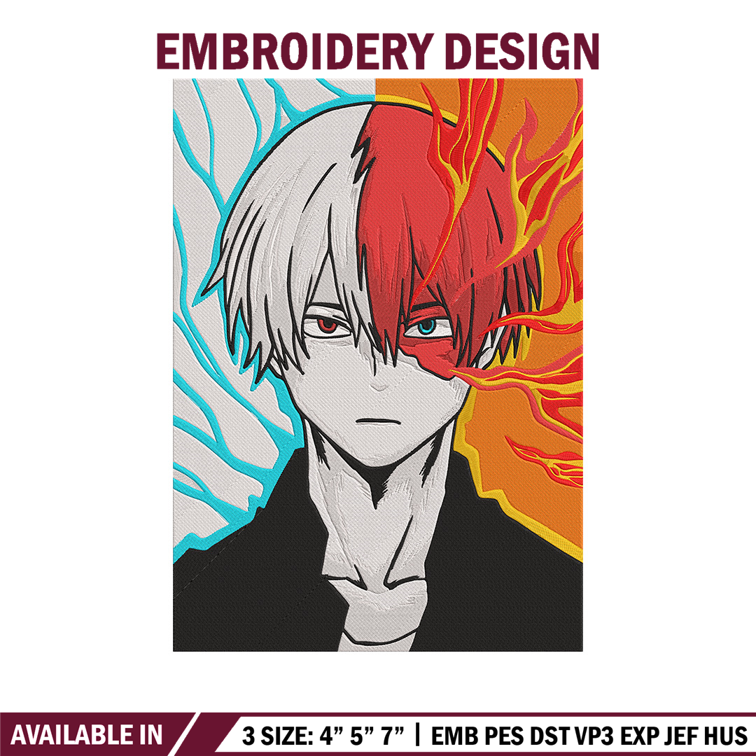 Shouto poster Embroidery Design, Mha Embroidery, Embroidery | Inspire ...