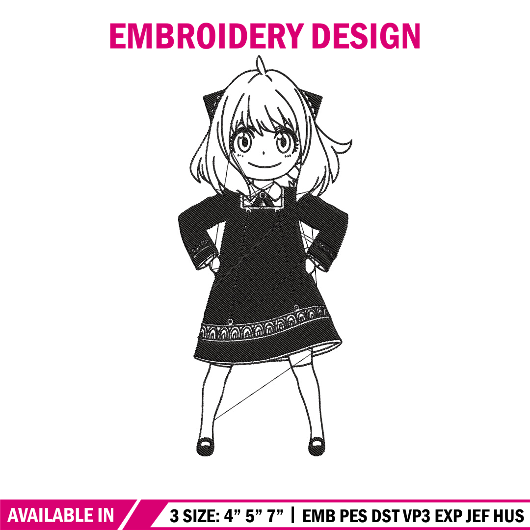 Anya Forger Embroidery Design, Spy x family Embroidery, Embr | Inspire ...