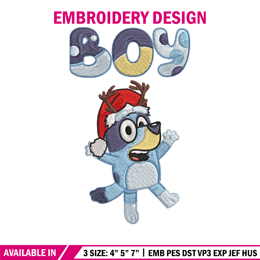 Bluey boy Embroidery Design, Bluey Embroidery, Embroidery Fi - Inspire ...